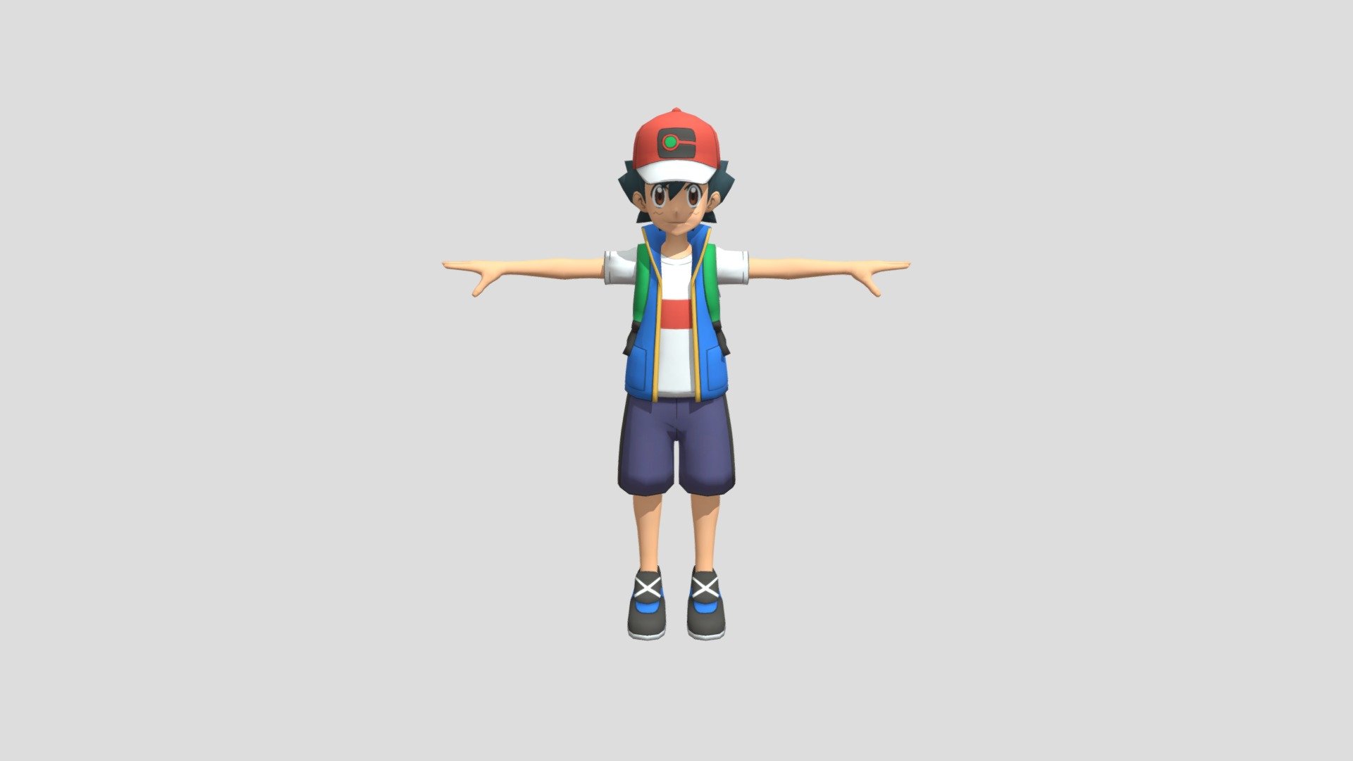 Mobile - Pokemon Masters EX - Ash Ketchum - Download Free 3D model by ...
