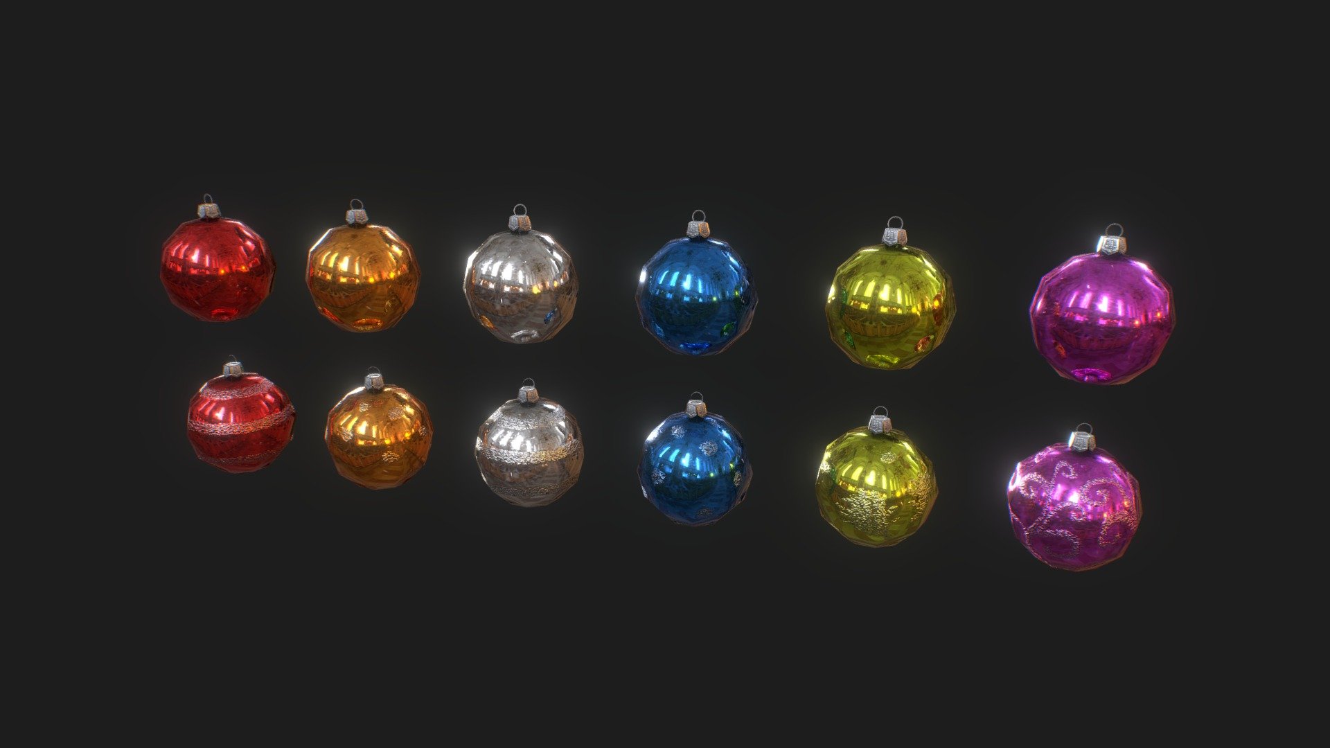 Gameready, Low Poly, Christmas Ornaments - Buy Royalty Free 3D model by ...