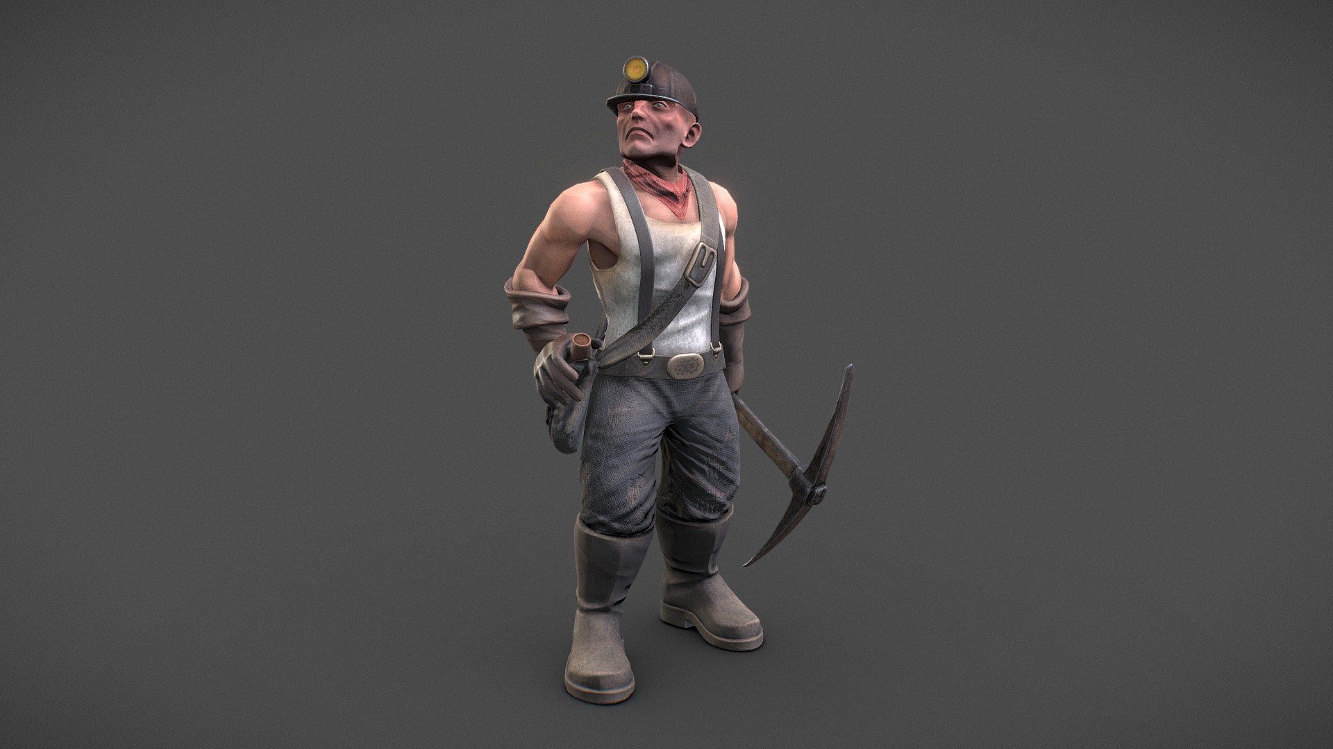 Stylized Miner - 3D model by Dmitry Bykov (@dzxbk) [aa8f2aa] - Sketchfab