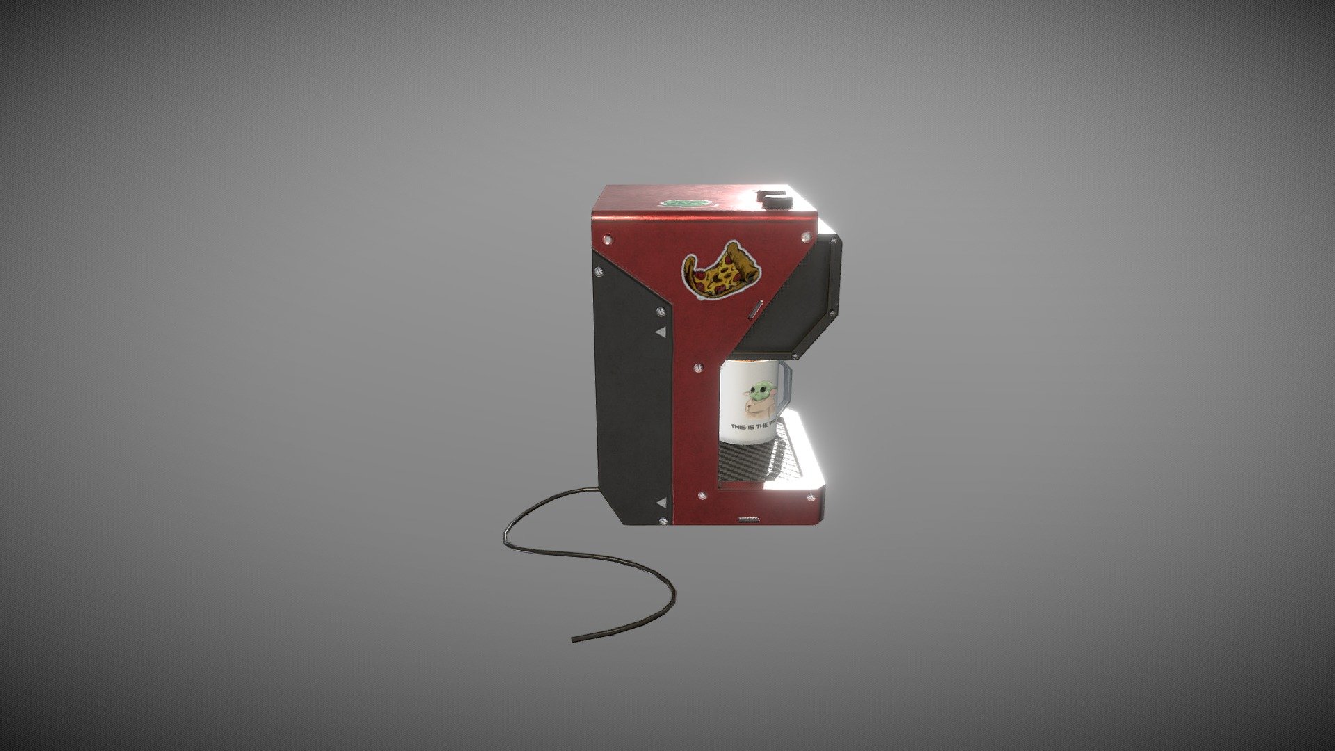 Sci-fi Coffee Machine - 3D model by Abhilash Katta (@abhilash5 ...