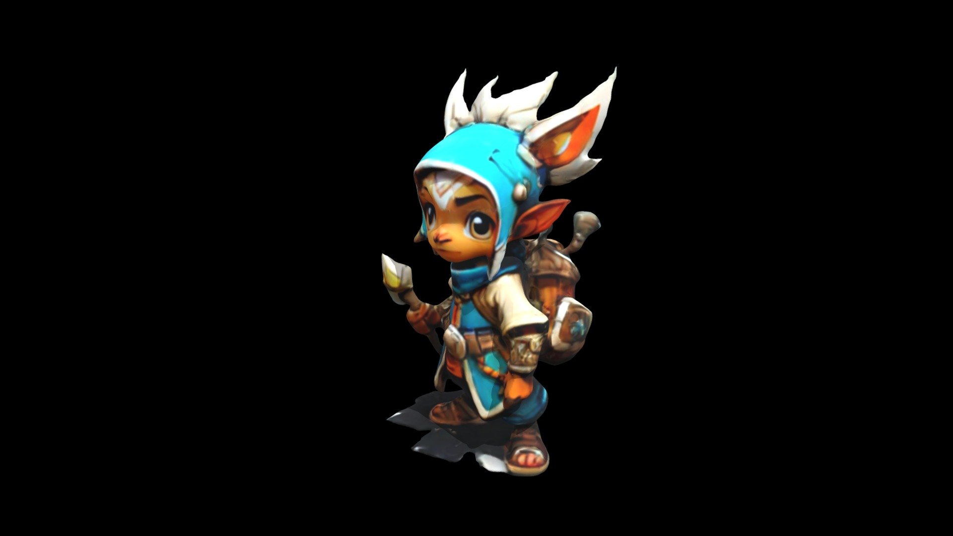a cartoon character with a backpack and a bru - Download Free 3D model ...