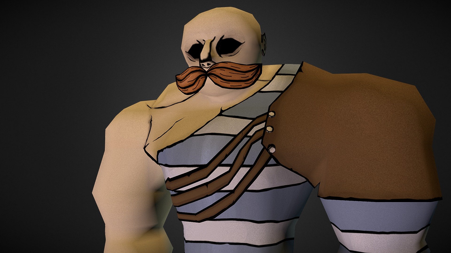 Retro Strongman - 3D model by Tristan F. (@Bawsky) [aaa40ee] - Sketchfab