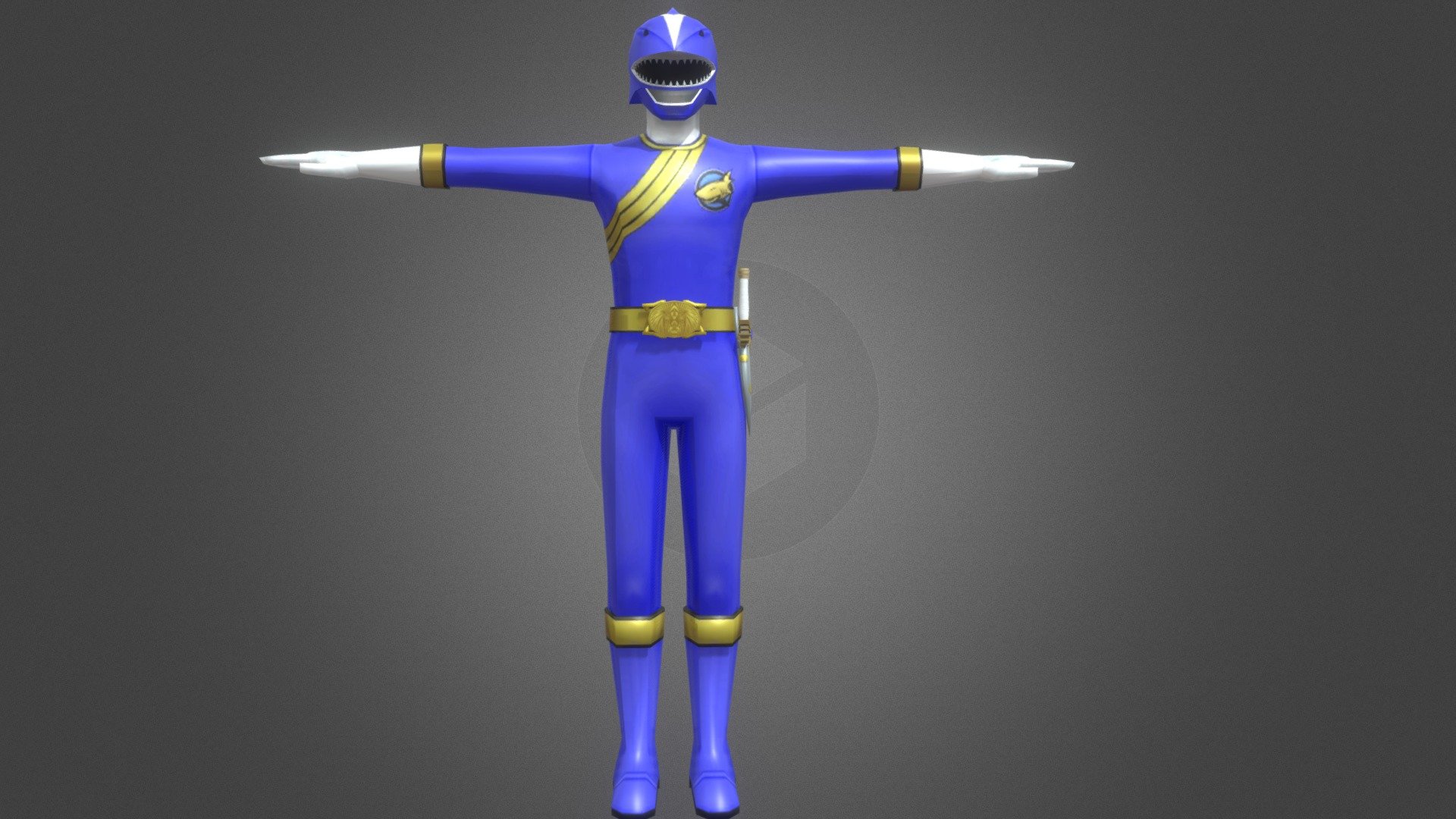 blue gaoranger - Buy Royalty Free 3D model by 5 Dollar Store ...