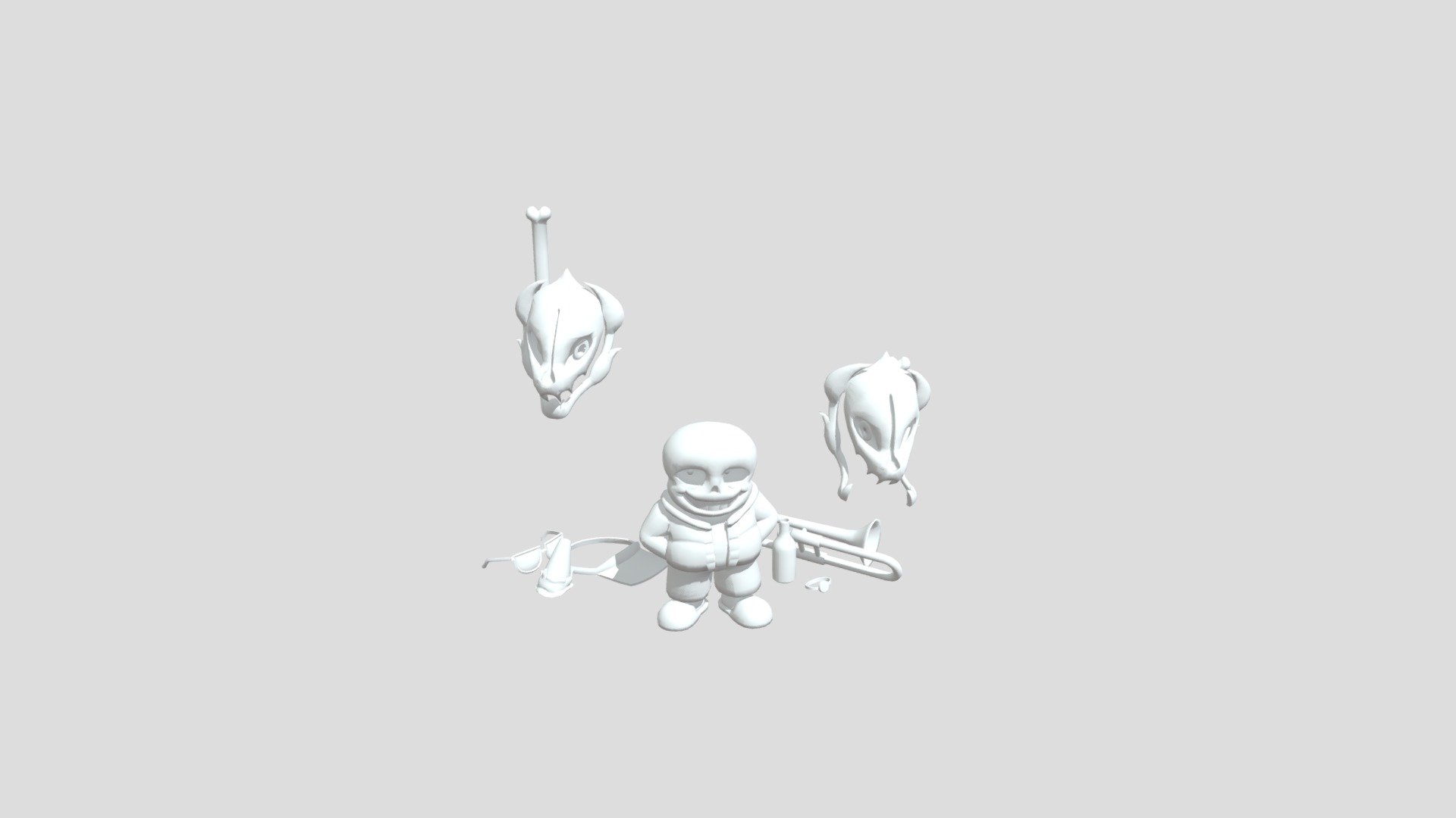 Sans-undertale - 3D model by dagfatima782 [aaab7d5] - Sketchfab