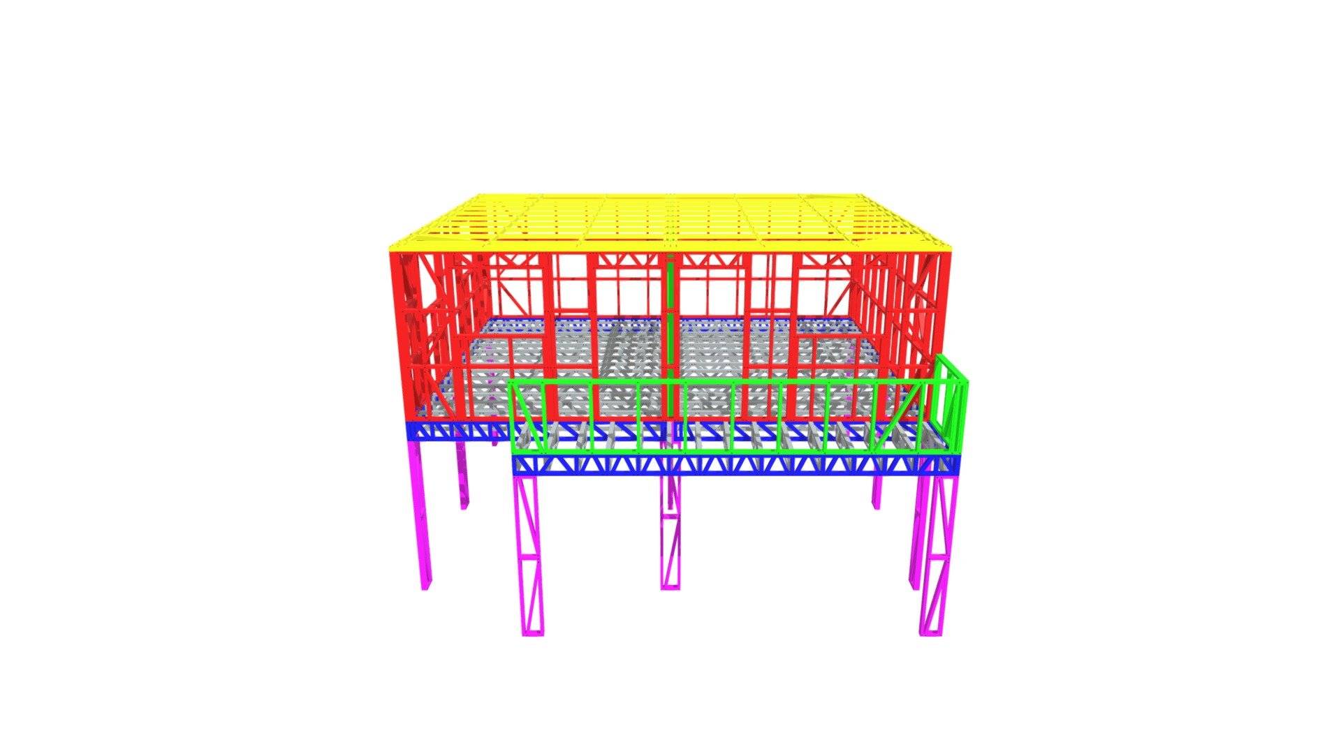 Mezzanine With Offices - Download Free 3D model by Steel Frames Direct ...