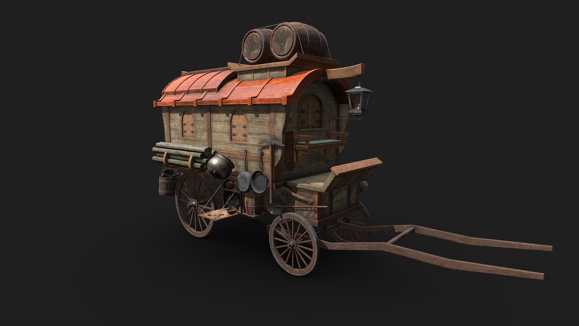 Old cart - 3D model by Sergey_Pavlov [aab808f] - Sketchfab