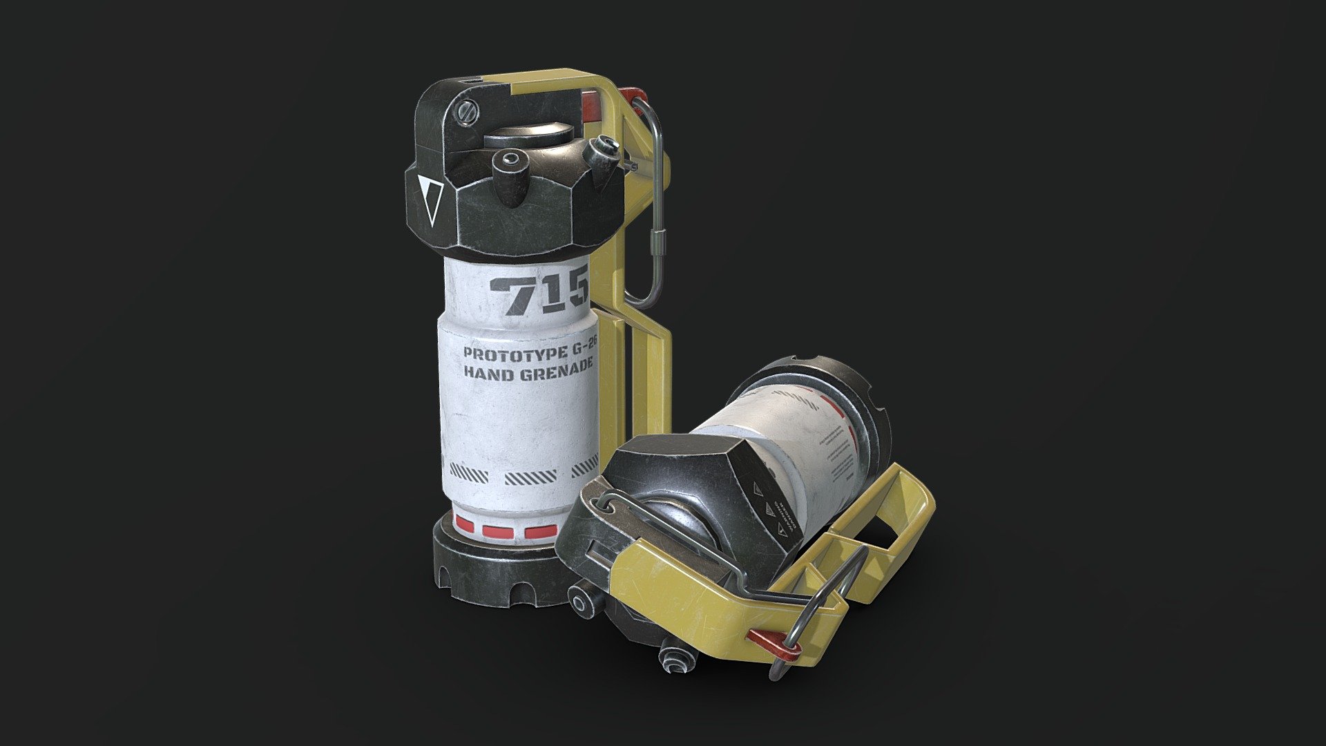 Sci-Fi Grenade - Download Free 3D model by ap3ndix [aab8132] - Sketchfab