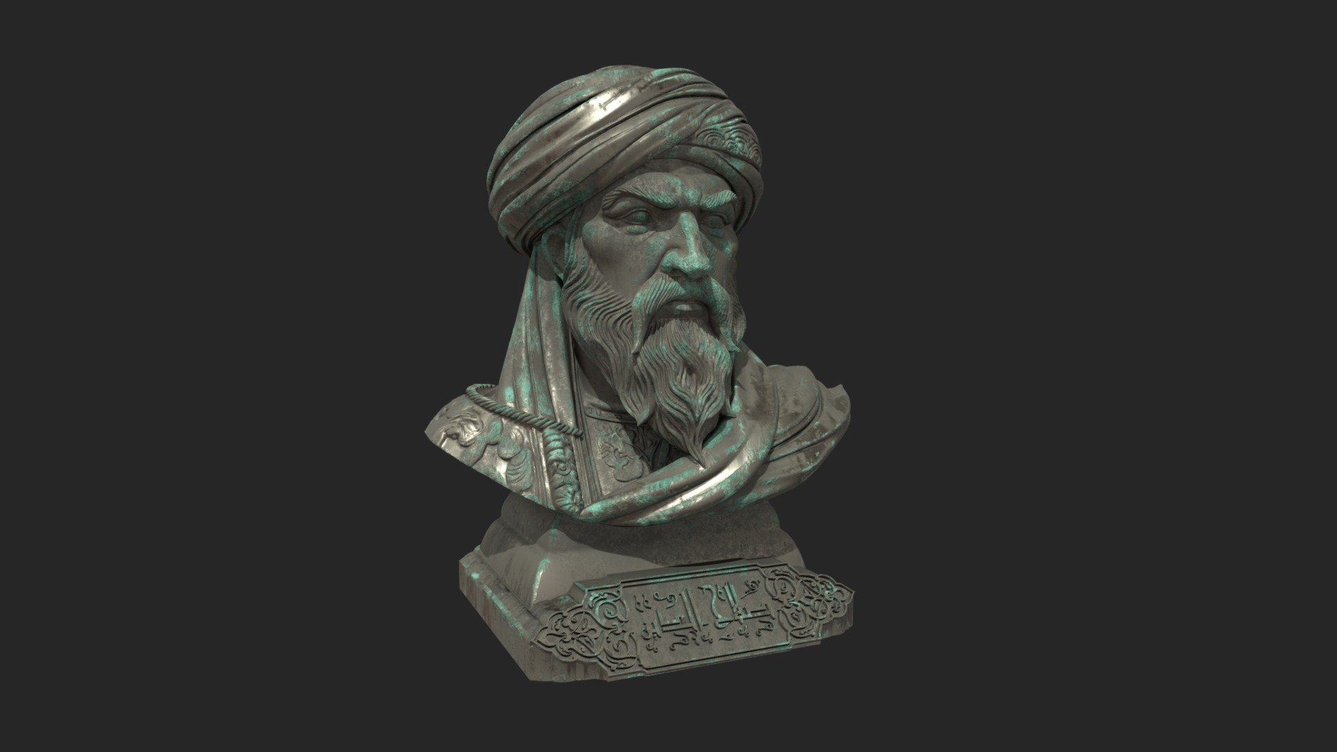 Saladin Saladin head bust Bronze - 3D model by Ahmed Ragab (@Ahmed ...