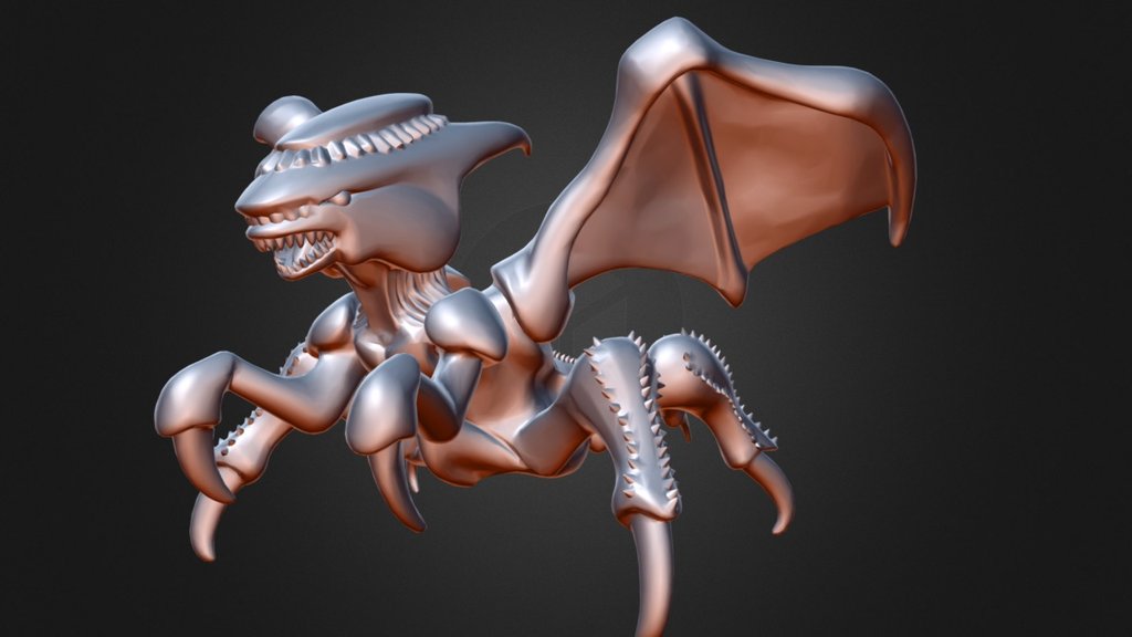 Winged Alien - 3D model by Aurhive [aab9801] - Sketchfab