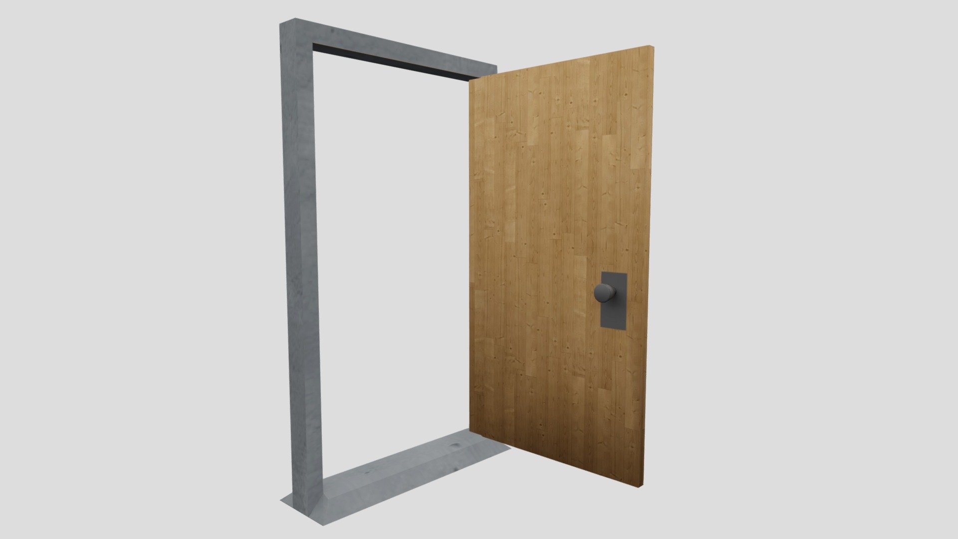 Wooden Door - Low Poly Animated - Download Free 3D model by JeffK ...