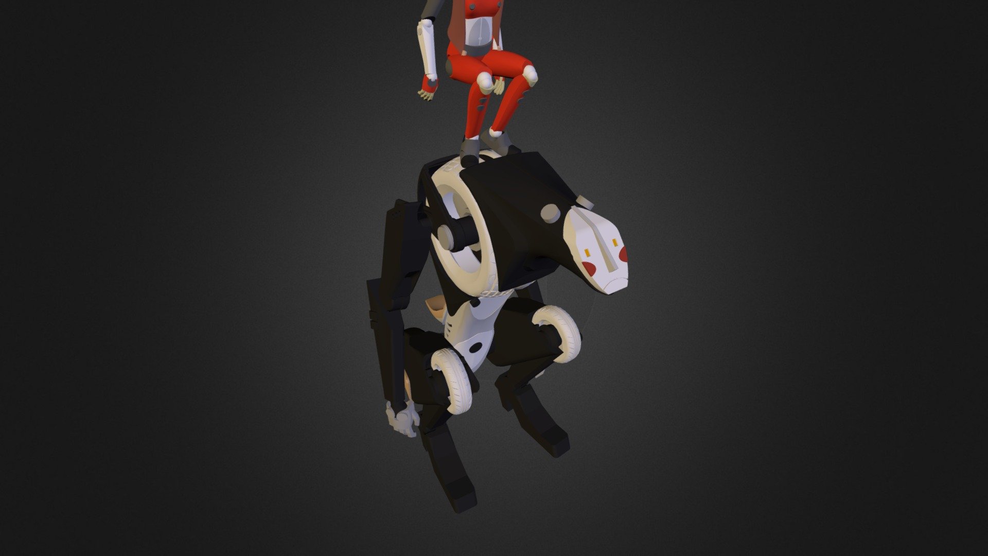 Miss nono and the beast - 3D model by m_minimalist [aabc243] - Sketchfab