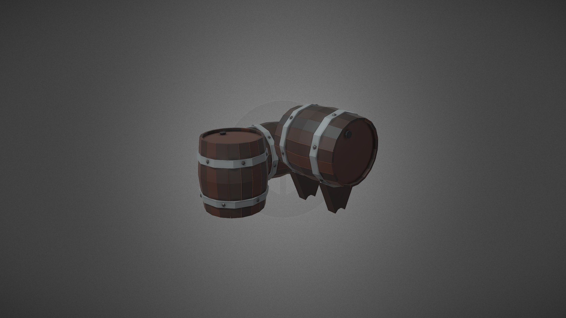 Barrels - Download Free 3D model by Low Poly Models ...
