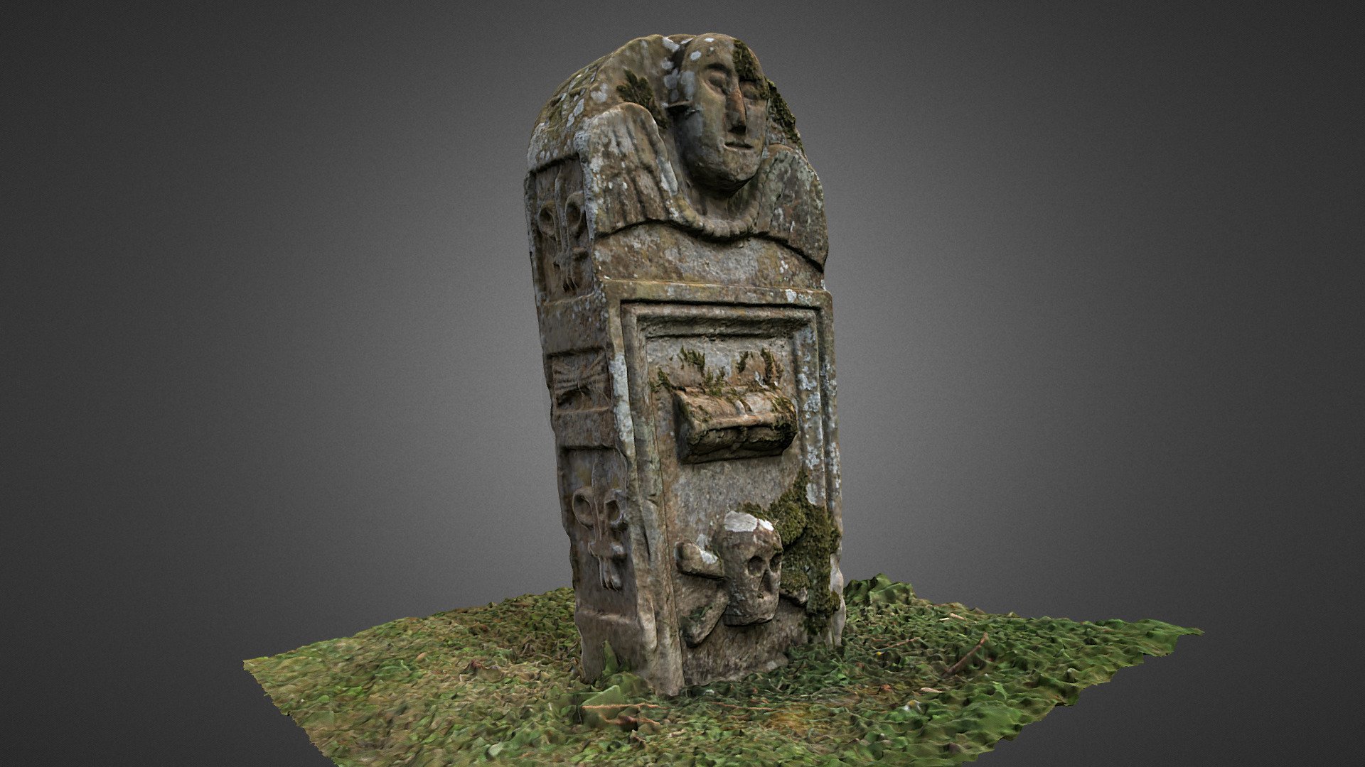 1714 Dryburgh Abbey Gravestone, Scotland - Download Free 3D model by ...