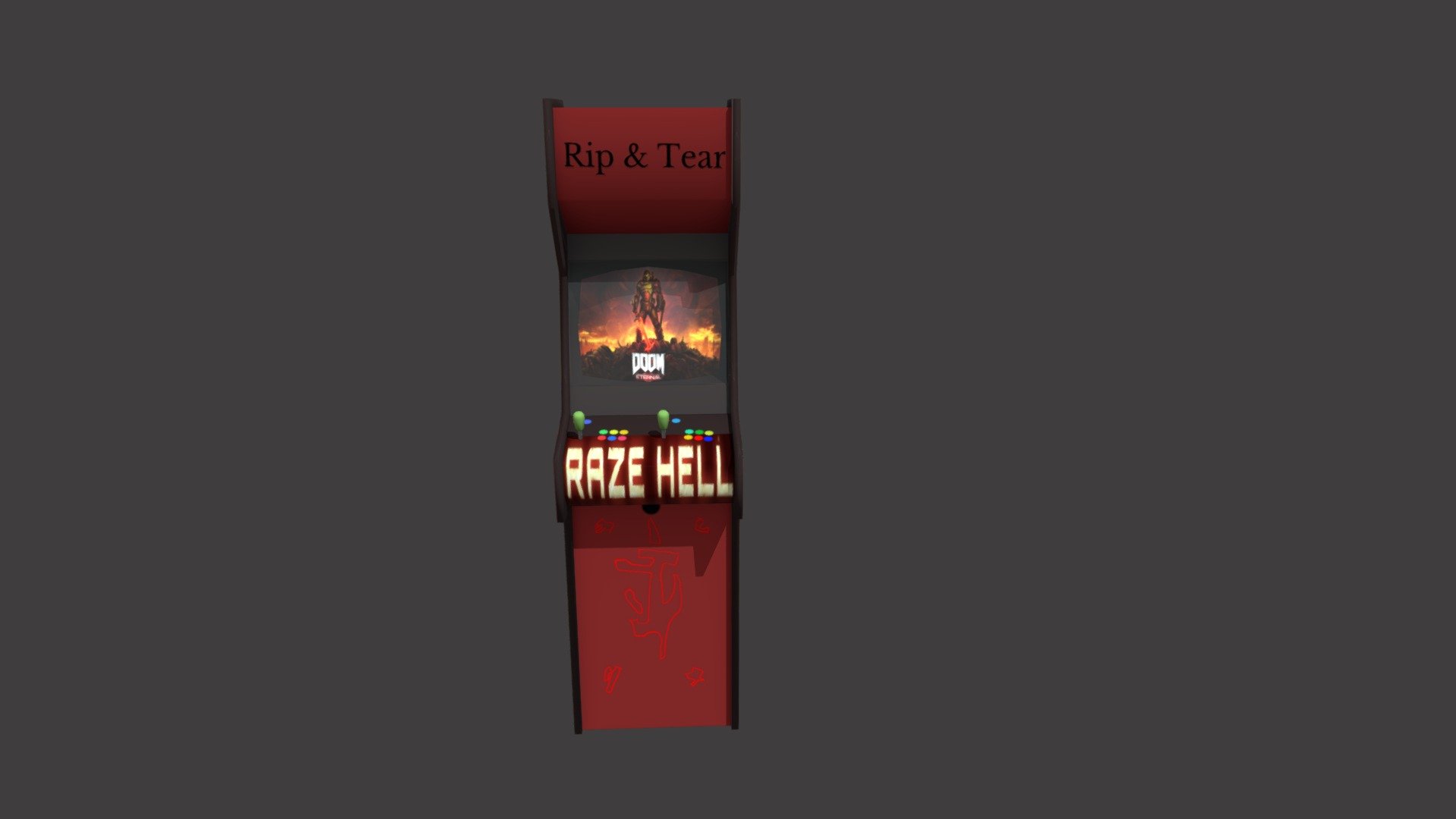 Arcade Machine Doom Eternal Style - 3D model by mauriciogla1 [aabe64d ...