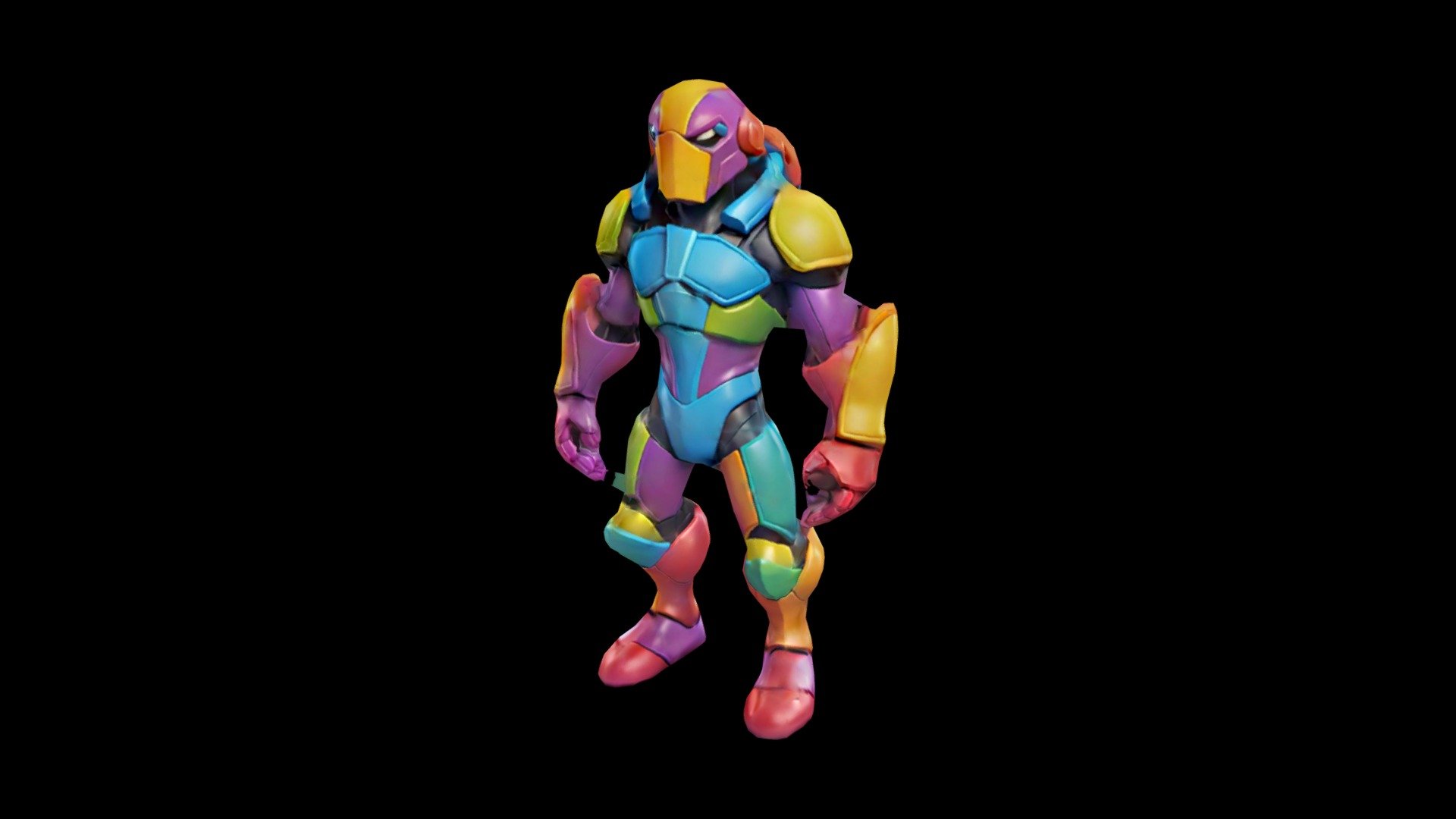 The image features a colorful action figure with - Download Free 3D ...