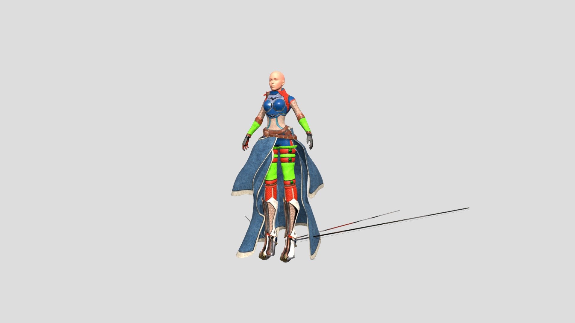 Spring character - game-ready, rigged, textured - Download Free 3D ...