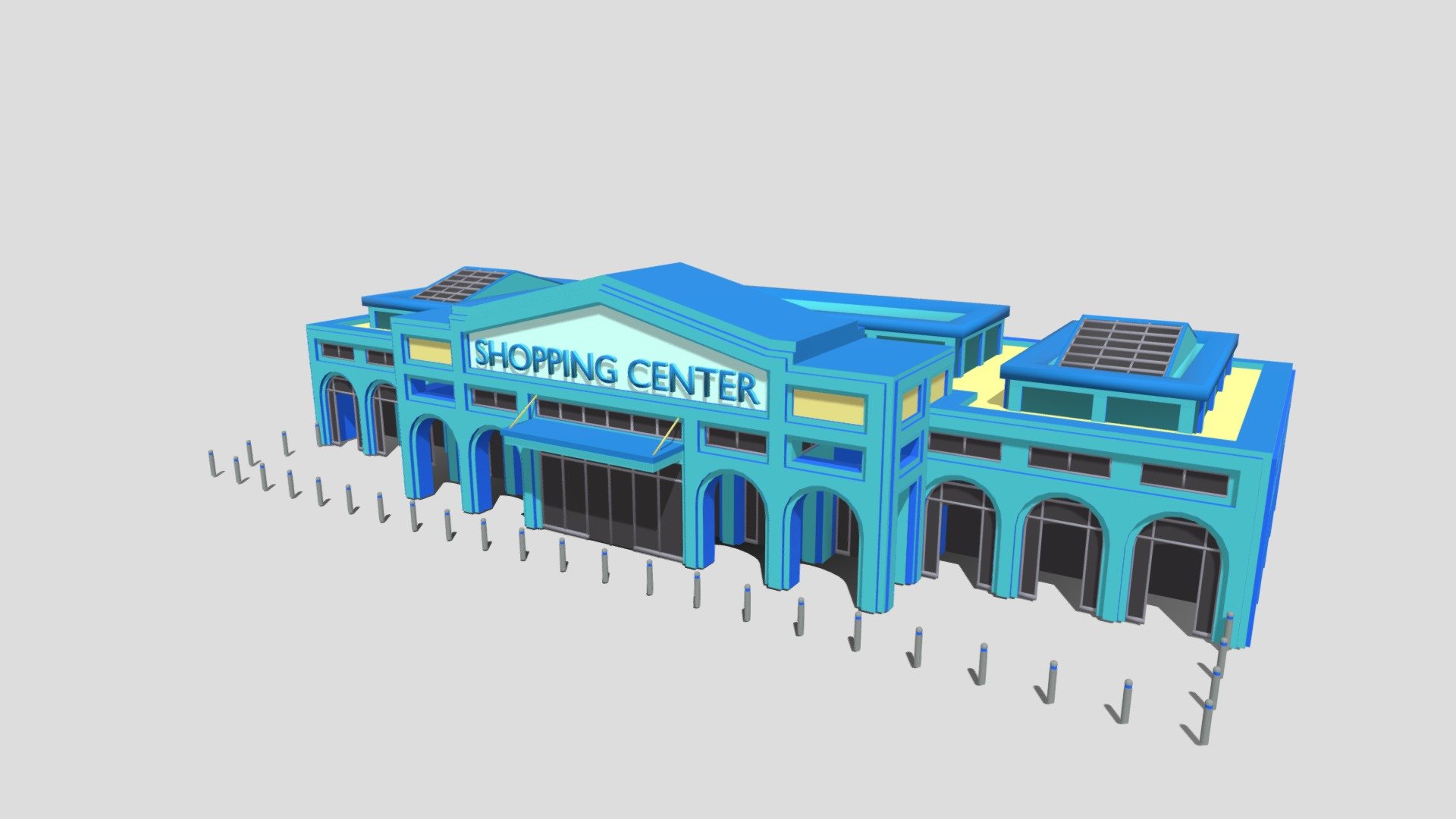 Low poly shopping center - Download Free 3D model by assetfactory ...