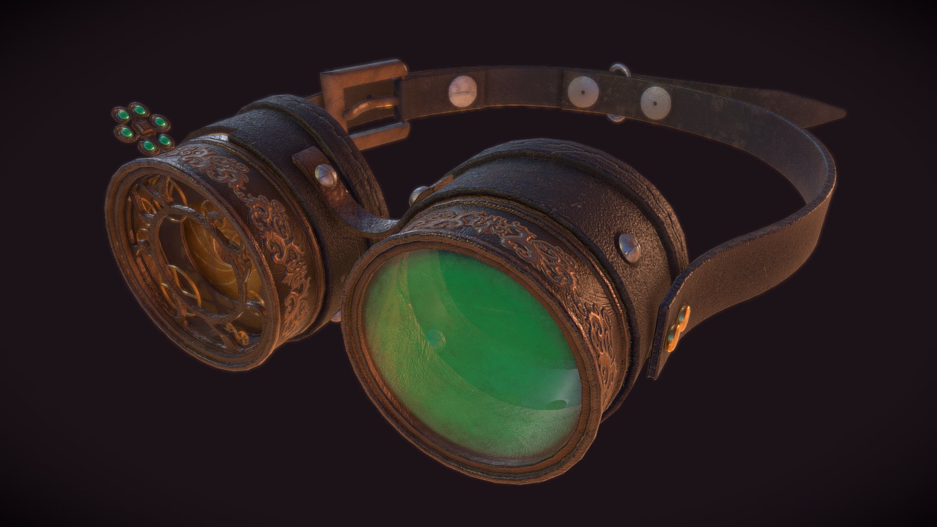 Steampunk Goggles - 3D model by BacobaElisa [aac4770] - Sketchfab