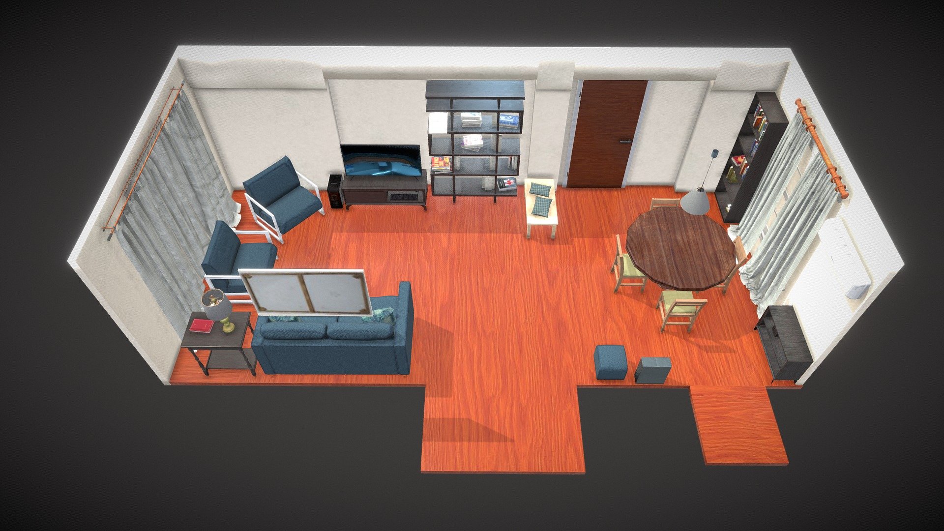 My livingroom 3D - 3D model by Guxart3D (@gusxart) [aac4bc7] - Sketchfab
