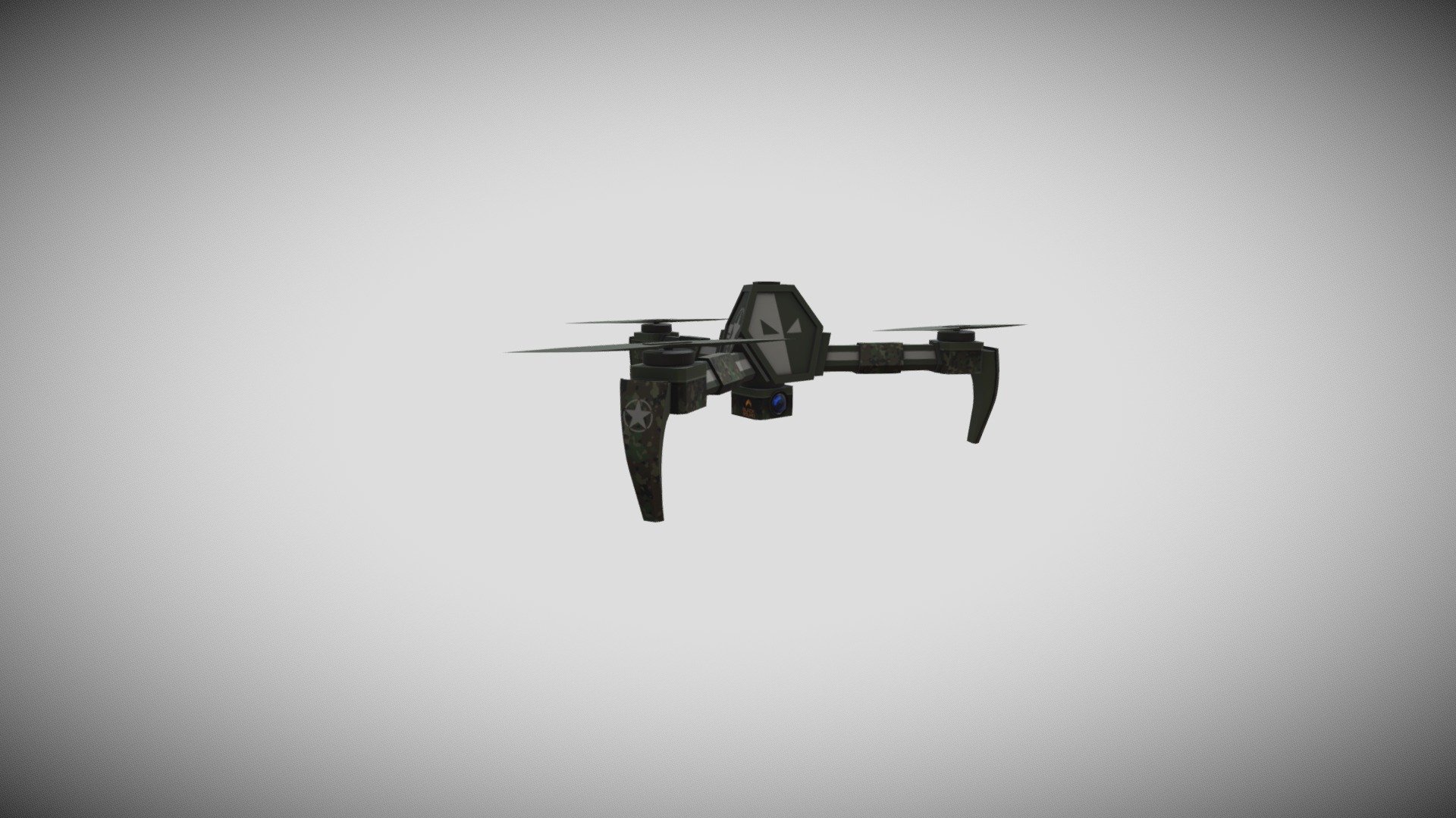 Stylized Military Drone - 3D model by harish.gamedesigner (@harish ...