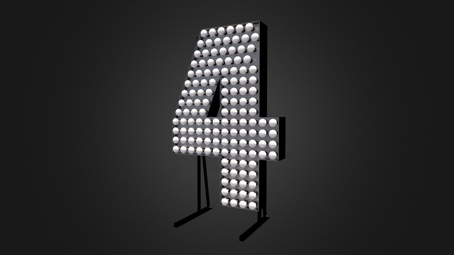 Times Square New Year's Eve Numerals (4) - 3D model by Shade Anders ...
