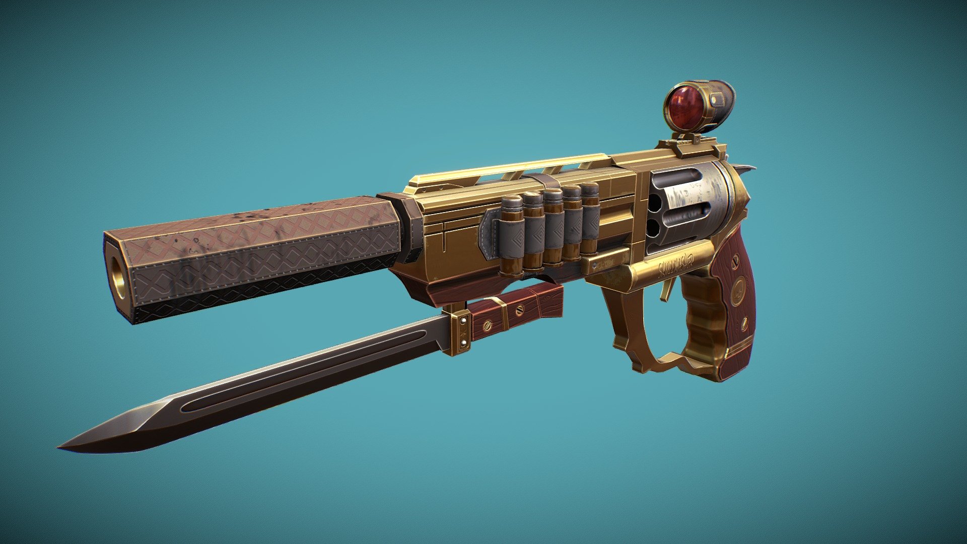 Revolver "Skullmasher" Stylized - 3D model by Epsilon_411 (@Epsilon411 ...