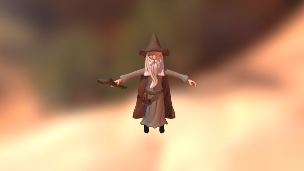 Gandalf, Low Poly Baked. - 3D model by xwhn [aacf5d6] - Sketchfab