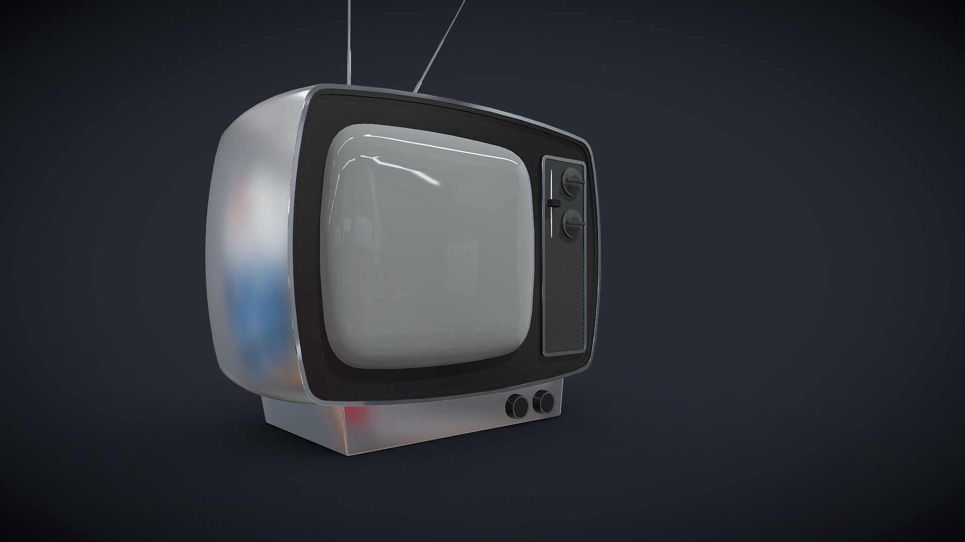 retro_TV_003_metal - 3D model by 3polies [aad2133] - Sketchfab