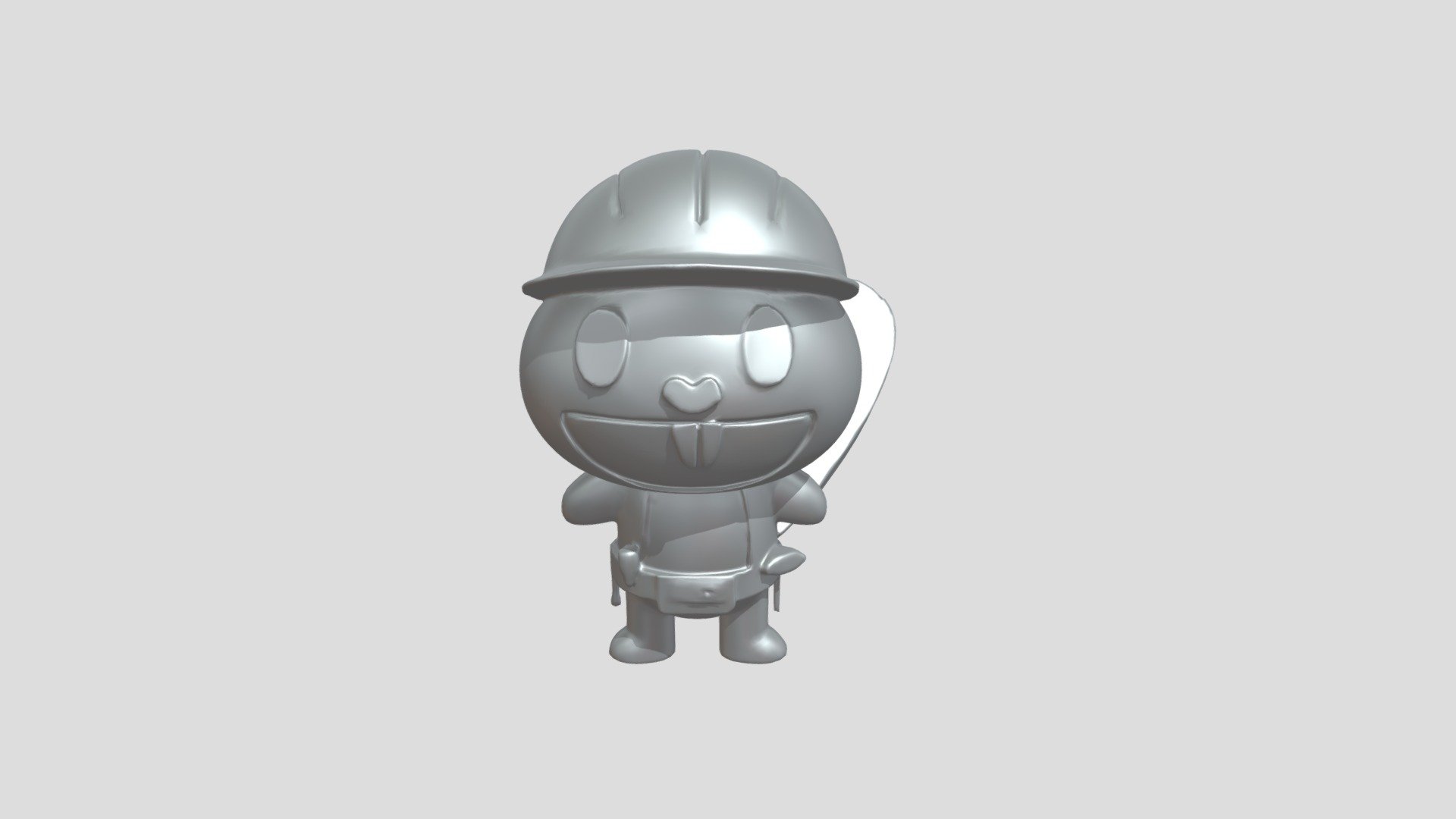 Animated beaver with construction hat - 3D model by ...