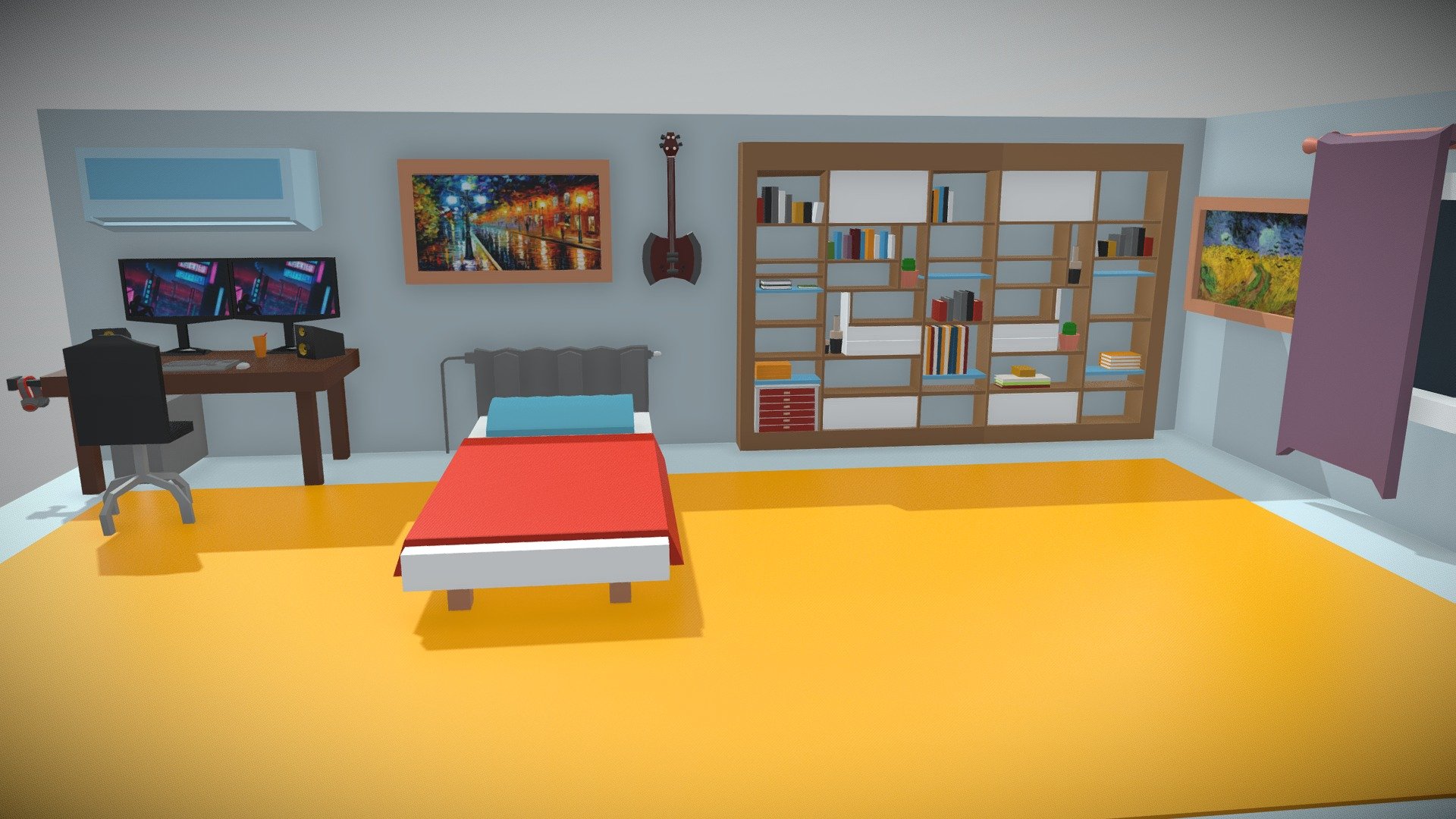 Gamer Room - 3D model by Hoho (@hoho03) [aad64a8] - Sketchfab