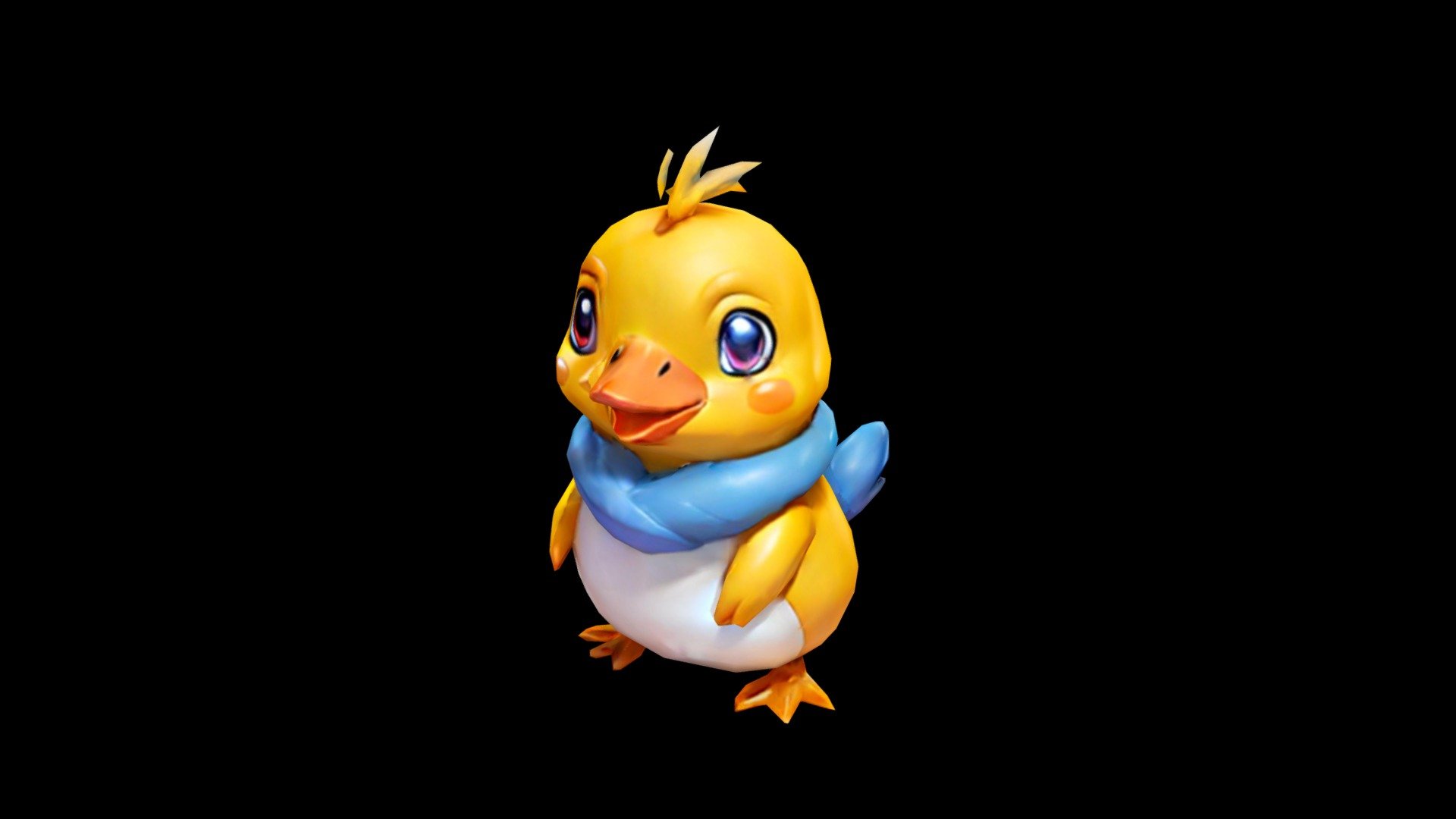 "Joyful Azure Sky Character An Animated Cartoon - Download Free 3D ...