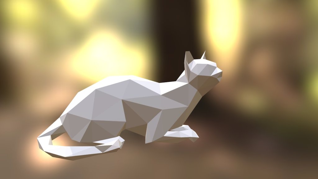 Cat Sitting Paper Model - 3D model by Peolla [aade7aa] - Sketchfab