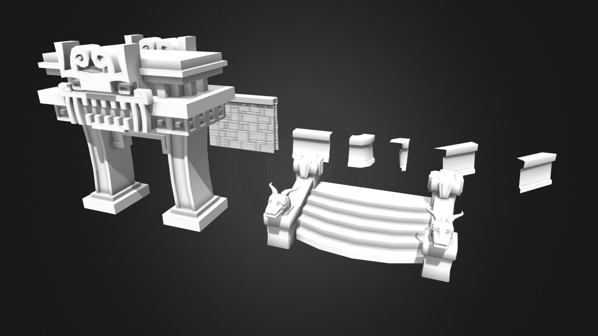 Modular Ancient Ruins - 3D model by Graham (@graham3d) [aae69e4 ...