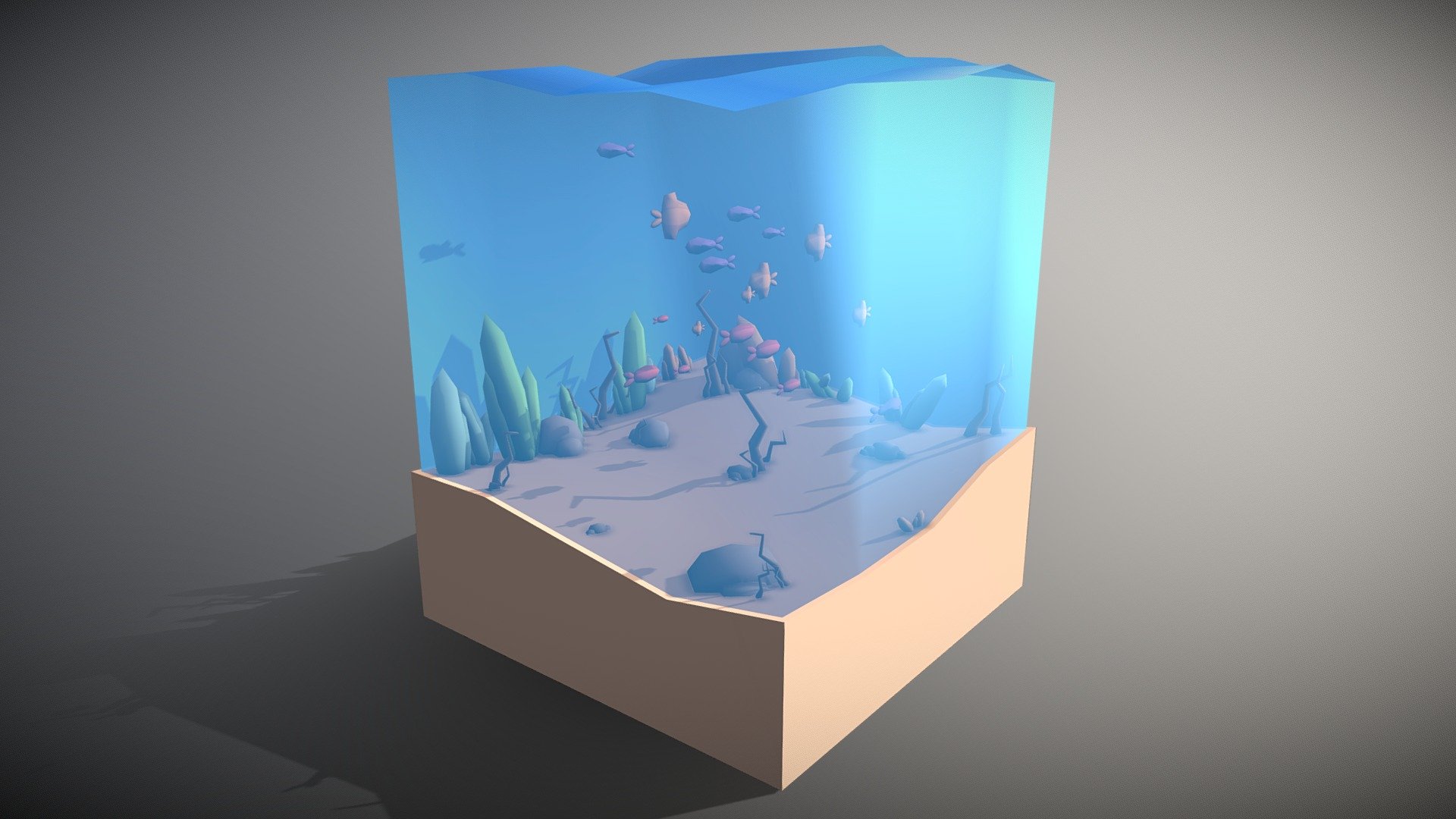 Low Poly Sea Life scene - for LPSeaLifeChallenge - Download Free 3D ...