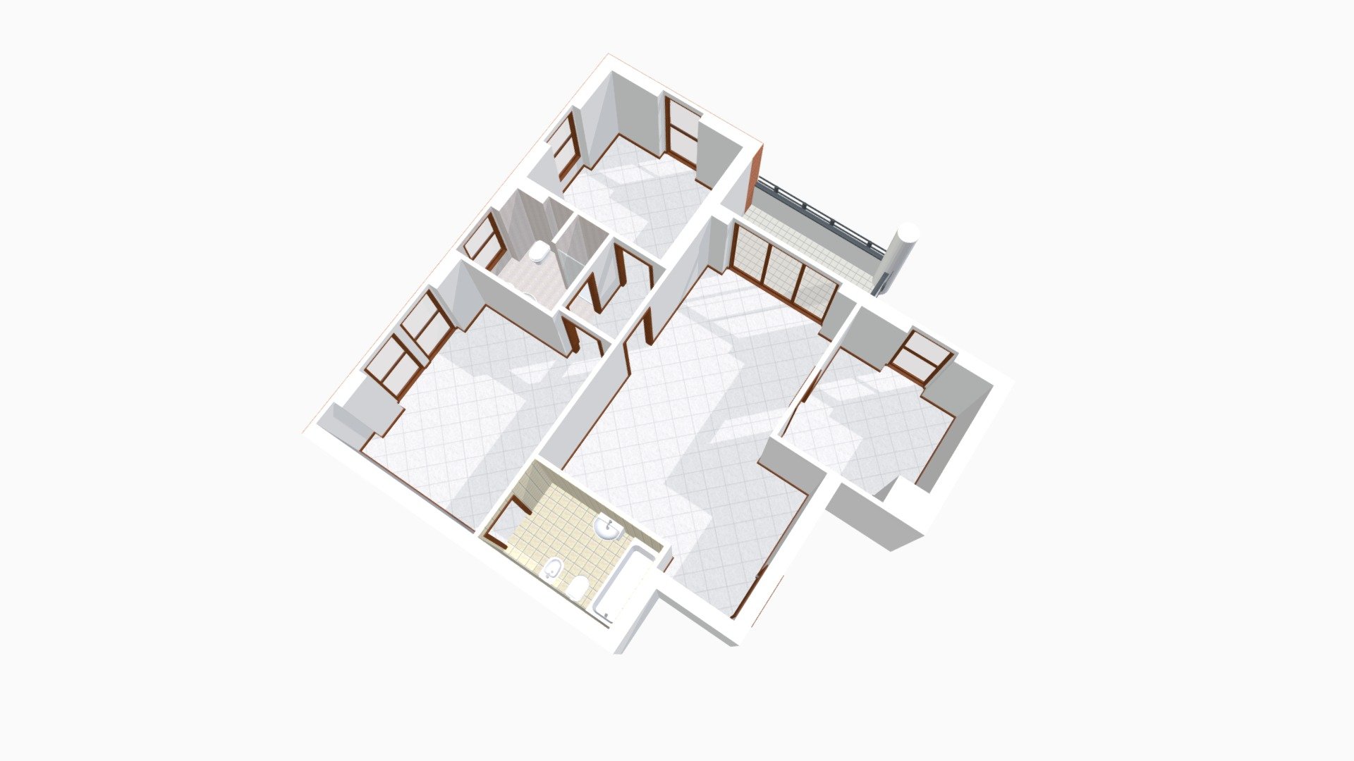 Via San Mirocle Milano Trilocale - 3D model by Fabio Siccardi ...