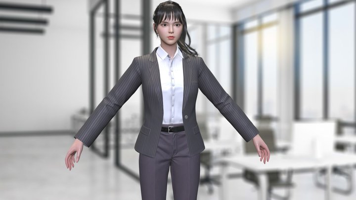 Business-woman 3D models - Sketchfab