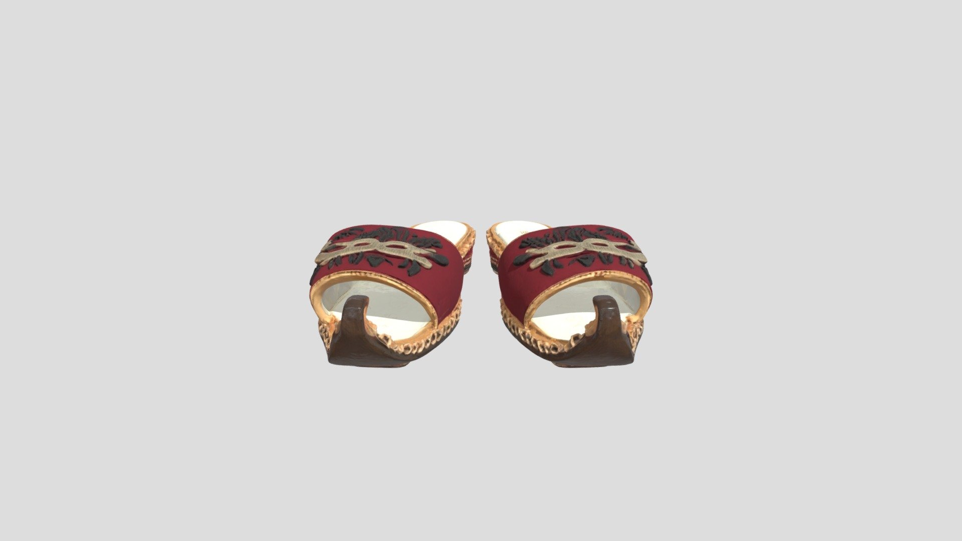 Embroidered Slippers - 3D model by nezir [aaf3458] - Sketchfab