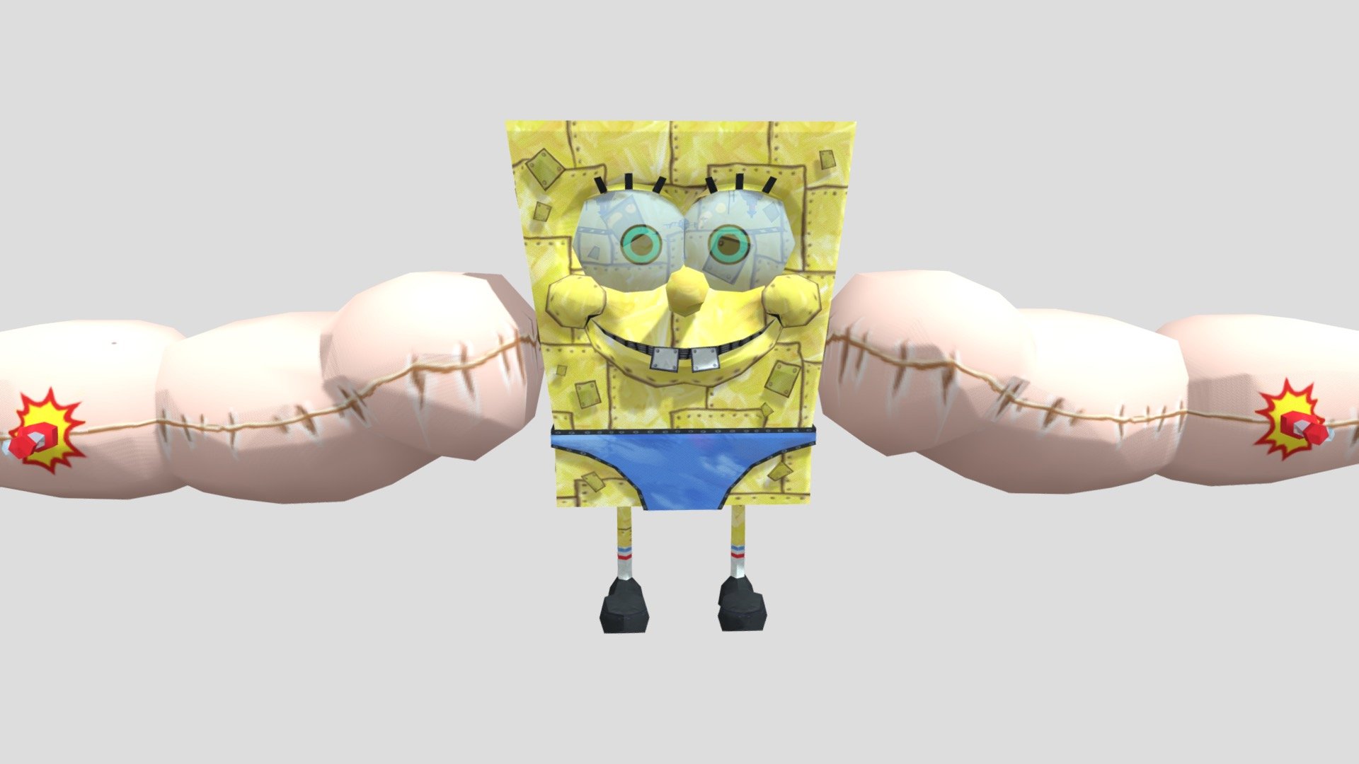 BFBB - Robo SpongeBob MuscleArms - Download Free 3D model by Sajin ...