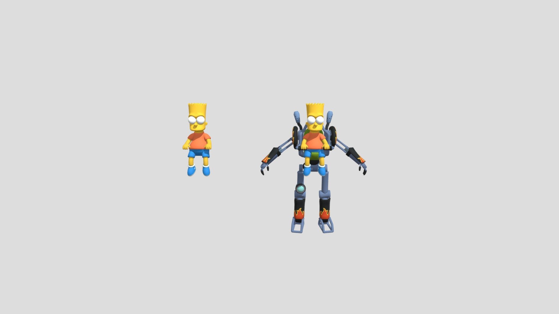 Mech & Mechless Bart Simpson (Fortnite) - Download Free 3D model by ...