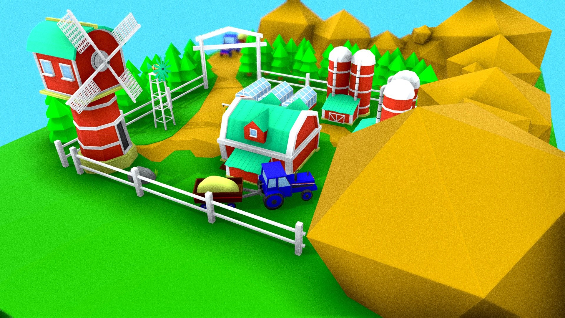 Farm - 3D model by d_Bonzo [aafdc89] - Sketchfab