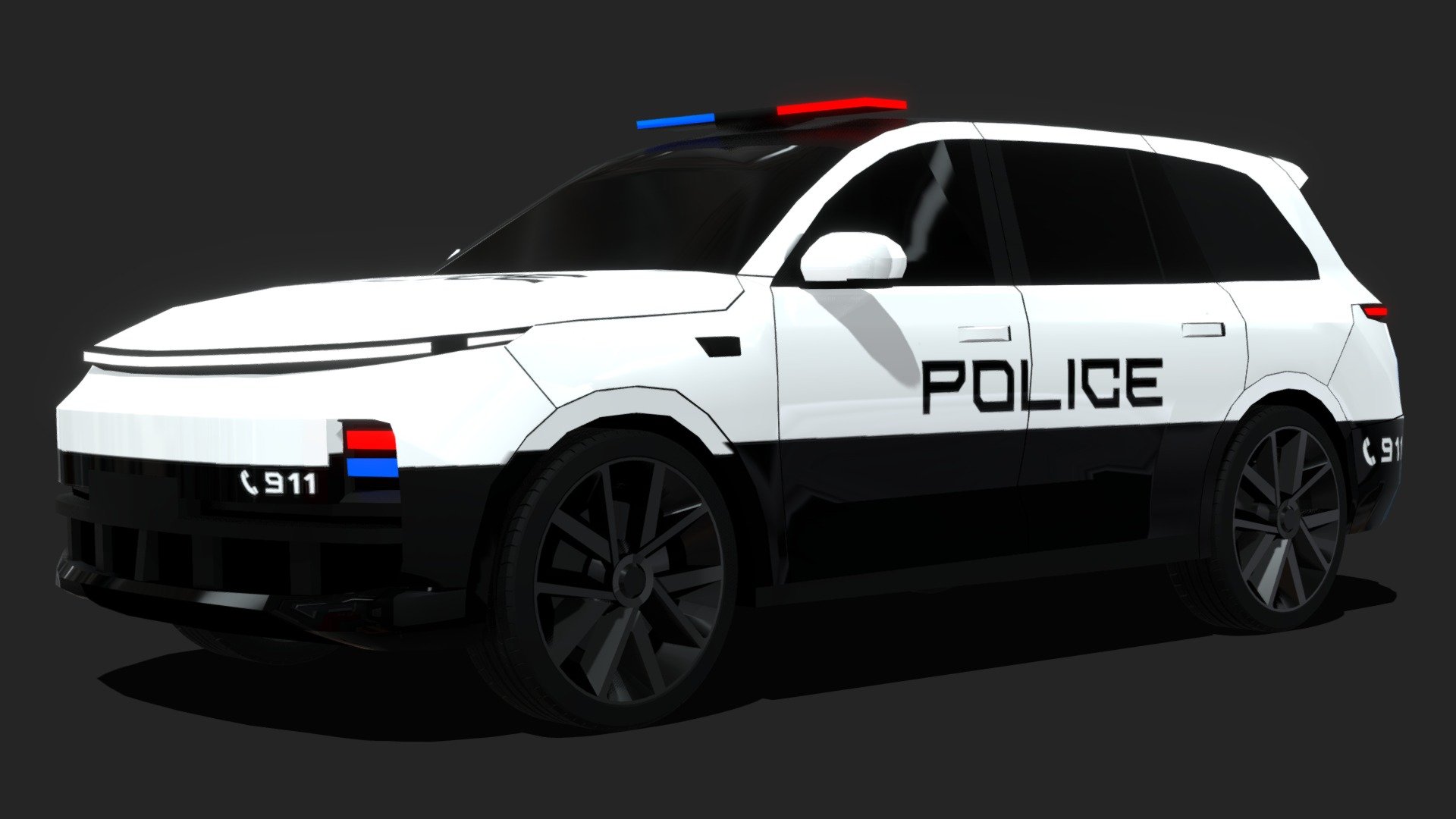 LiXiang L9 police car (low-poly) - 3D model by LagzDesign [ab0049b ...