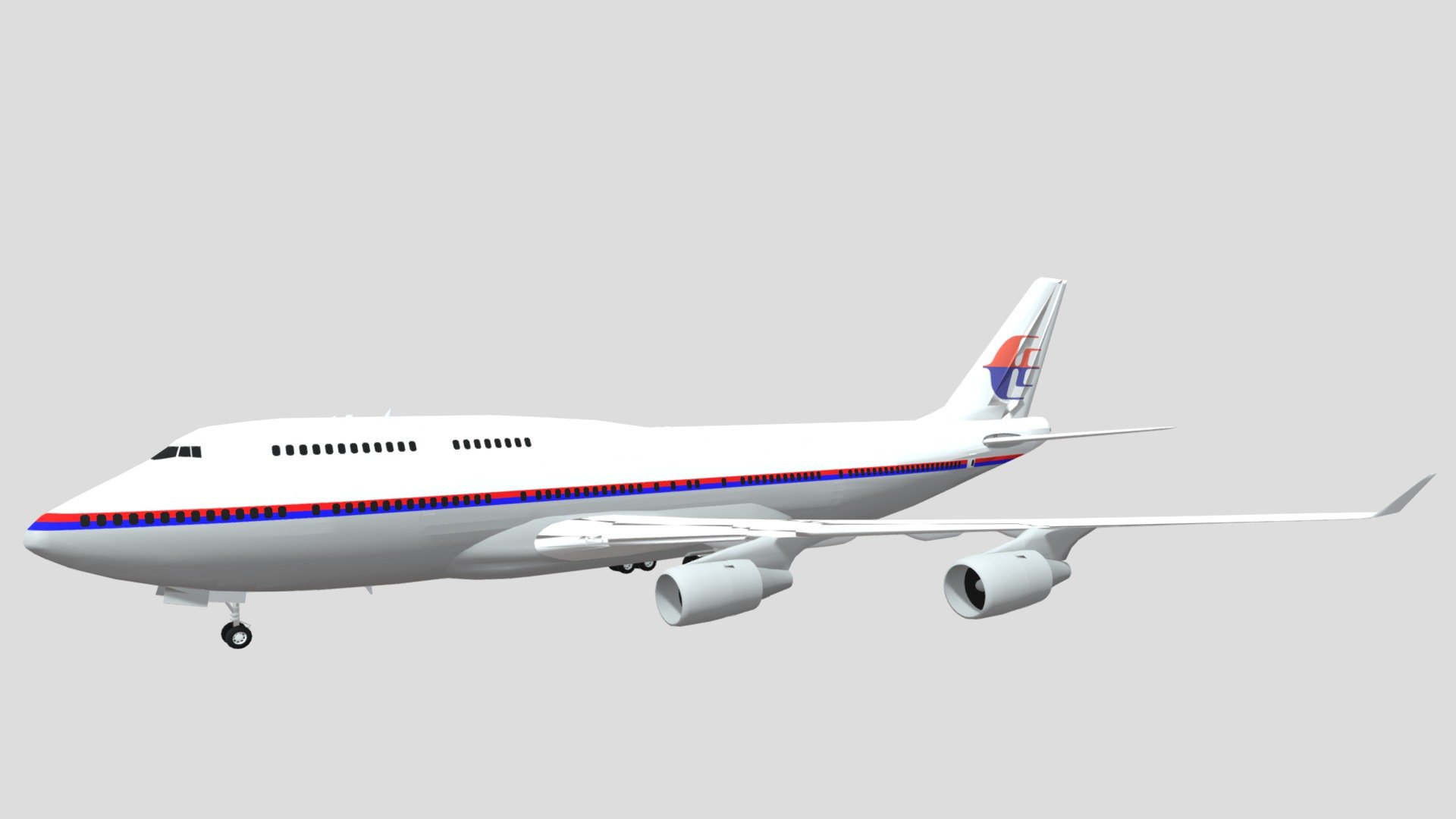 boeing 747 400 malaysia - Download Free 3D model by zairiq zairiq ...
