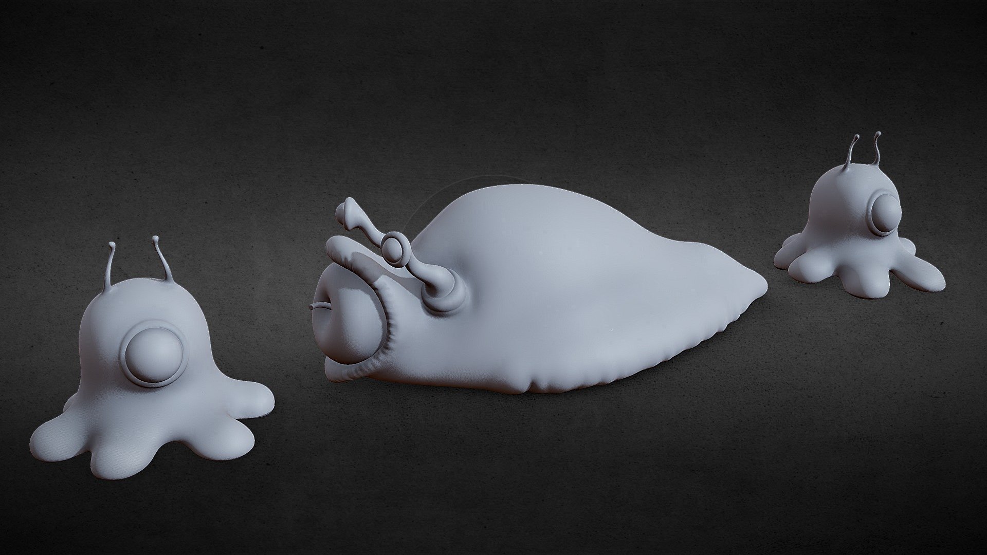 3D PRINTABL FUTURAMA BRAIN SLUG & NEPTUNIAN SLUG - Buy Royalty Free 3D ...