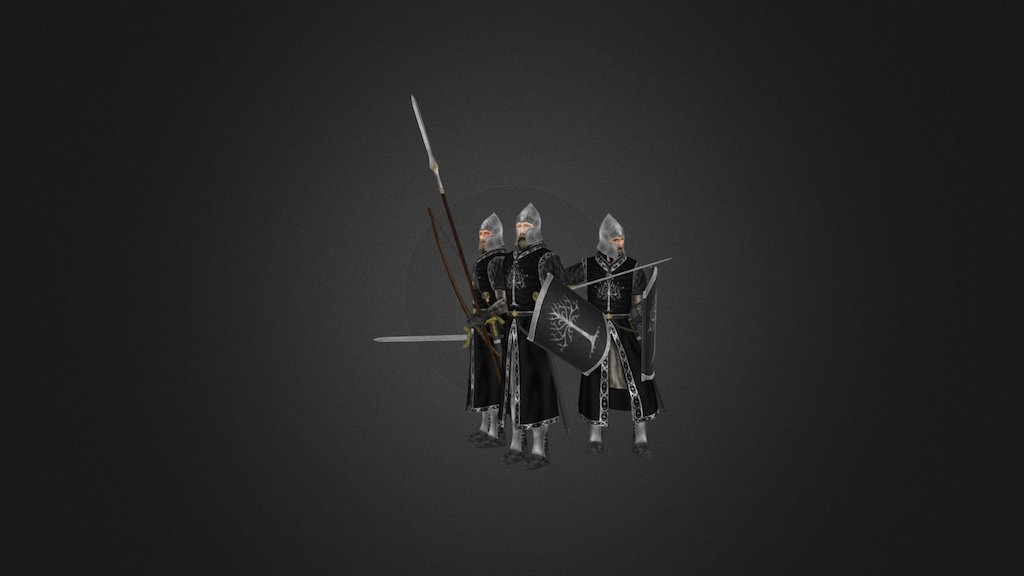 Gondorian Soldiers unupgrade version - 3D model by Pyrosh (@Pyrosh ...