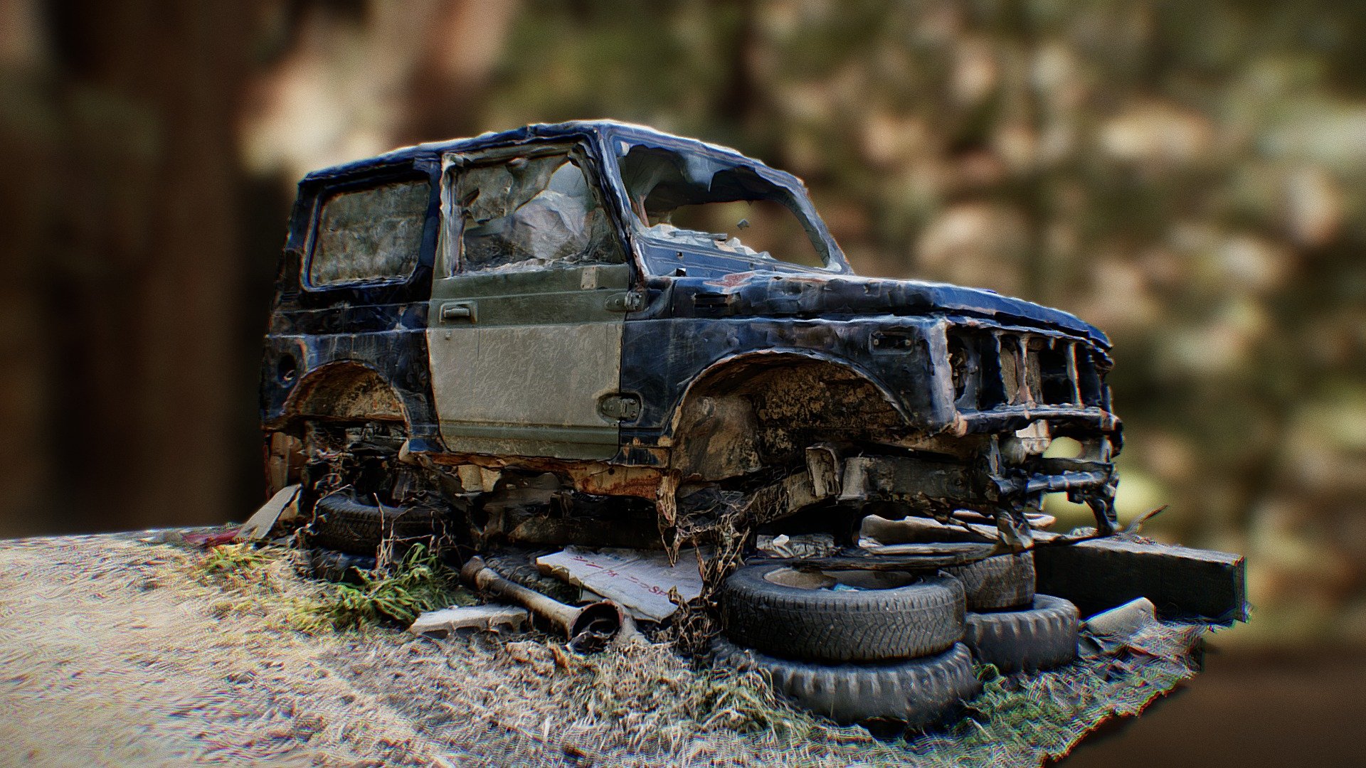 Abandoned car - Download Free 3D model by yskm [ab0f8f1] - Sketchfab
