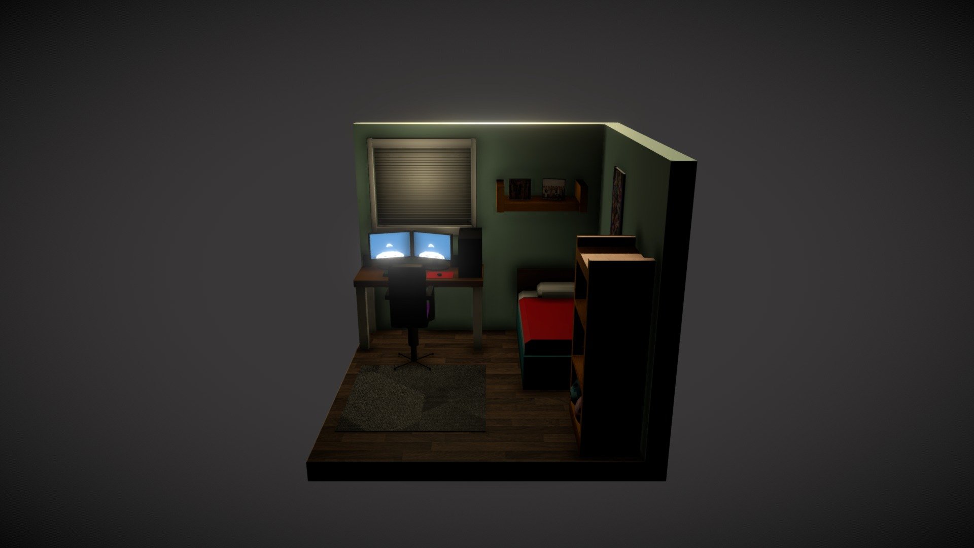 Isometric Room - 3D model by minxuan [ab10ee8] - Sketchfab