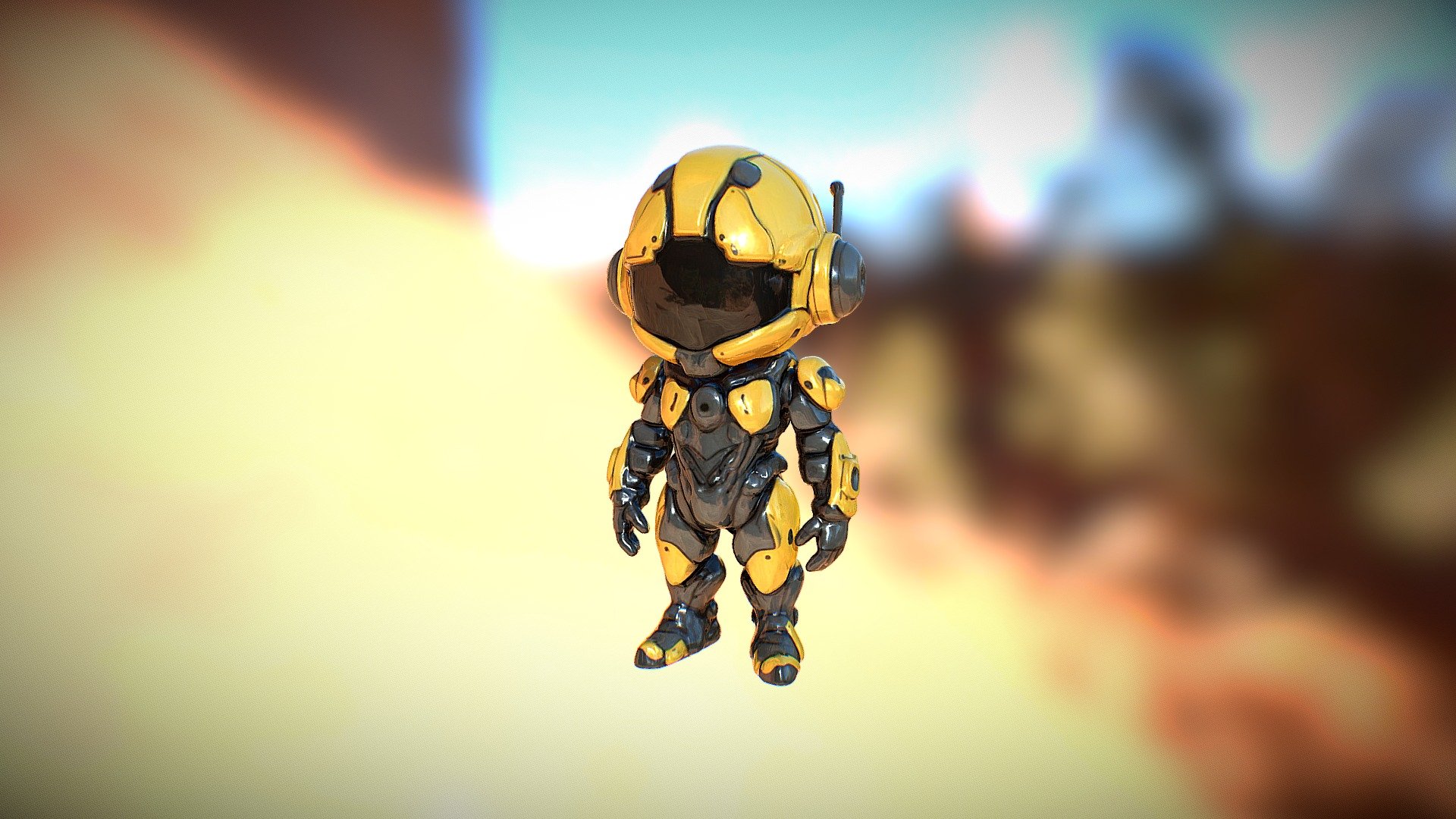 Chibi Cyber Bee - 3D model by gL0b3 [ab13210] - Sketchfab