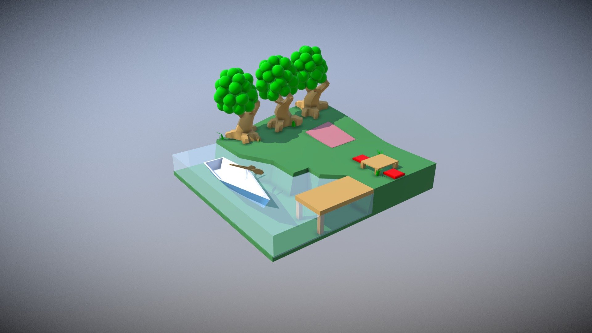 Tree Scene - 3D model by itawidlo142 [ab1362a] - Sketchfab