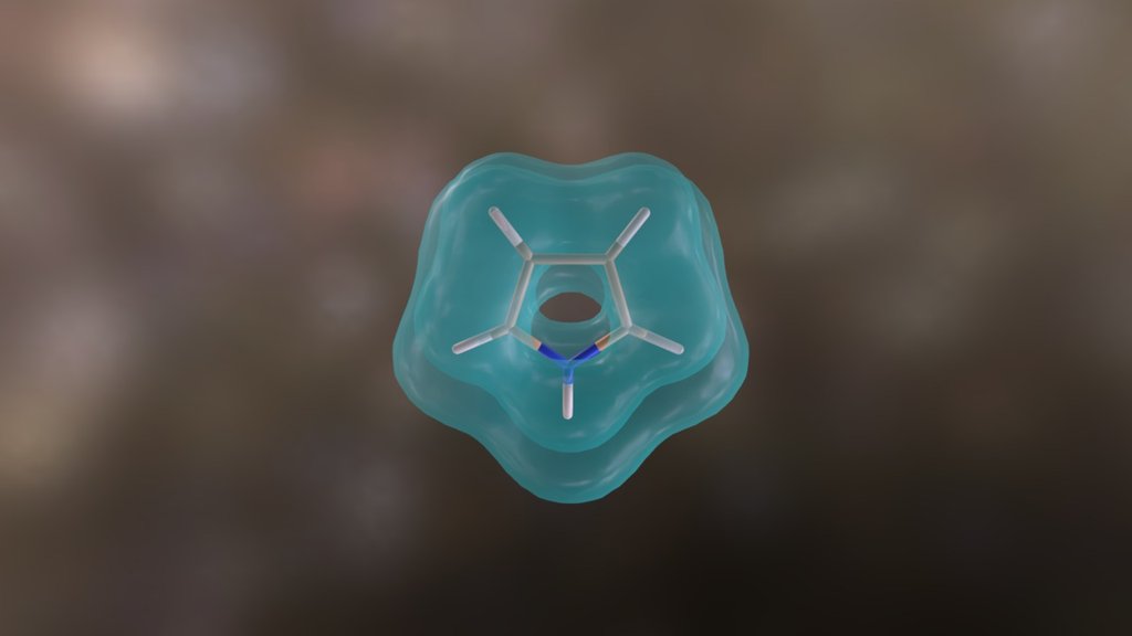 Pyrrole: Total pi Electron Density - Download Free 3D model by ...
