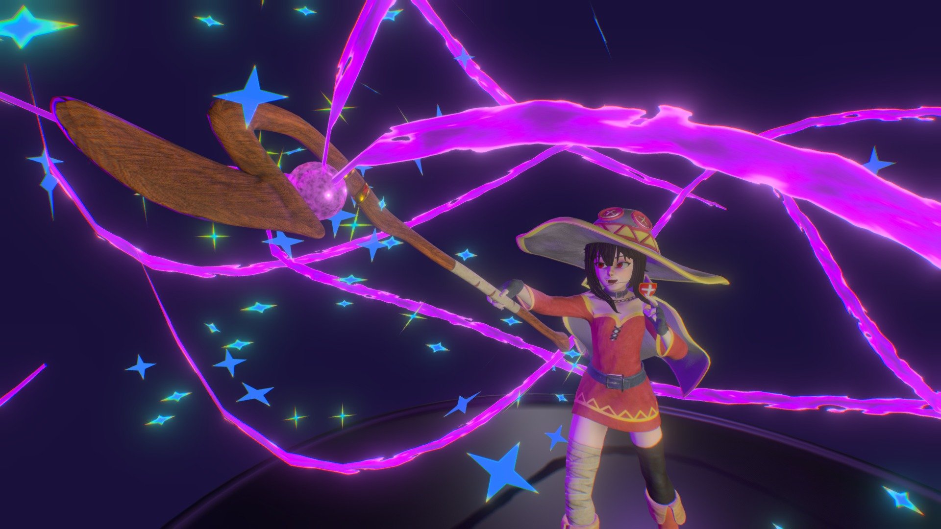 Megumin (Fanart) - 3D model by Northcliffe [ab1cc86] - Sketchfab